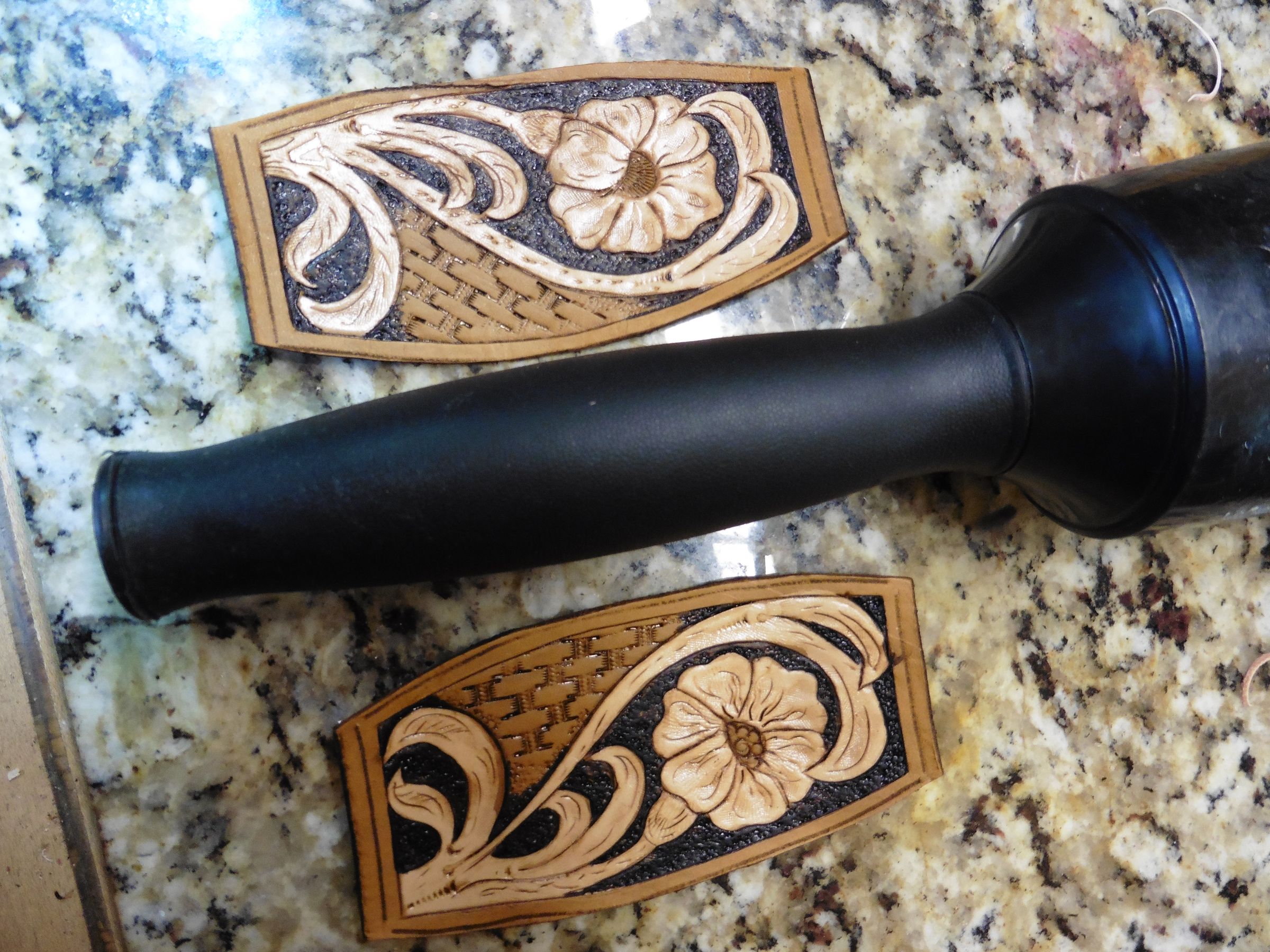 Decorative Tooled Leather Maul Handle Wrap : 5 Steps (with Pictures ...