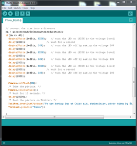 Automated Photo Booth Takes a Picture and Posts It on Twitter With Arduino and 1Sheeld : 4 Steps ...