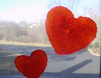 How to Make a Valentine Heart Window Cling Craft for Kids : 4 Steps ...