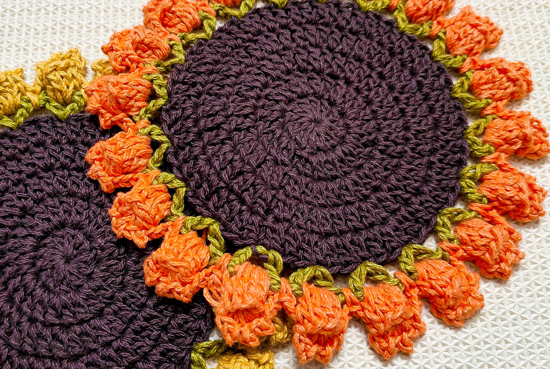 How to Make Easy Crochet Autumn Flower Placemats : 8 Steps (with ...