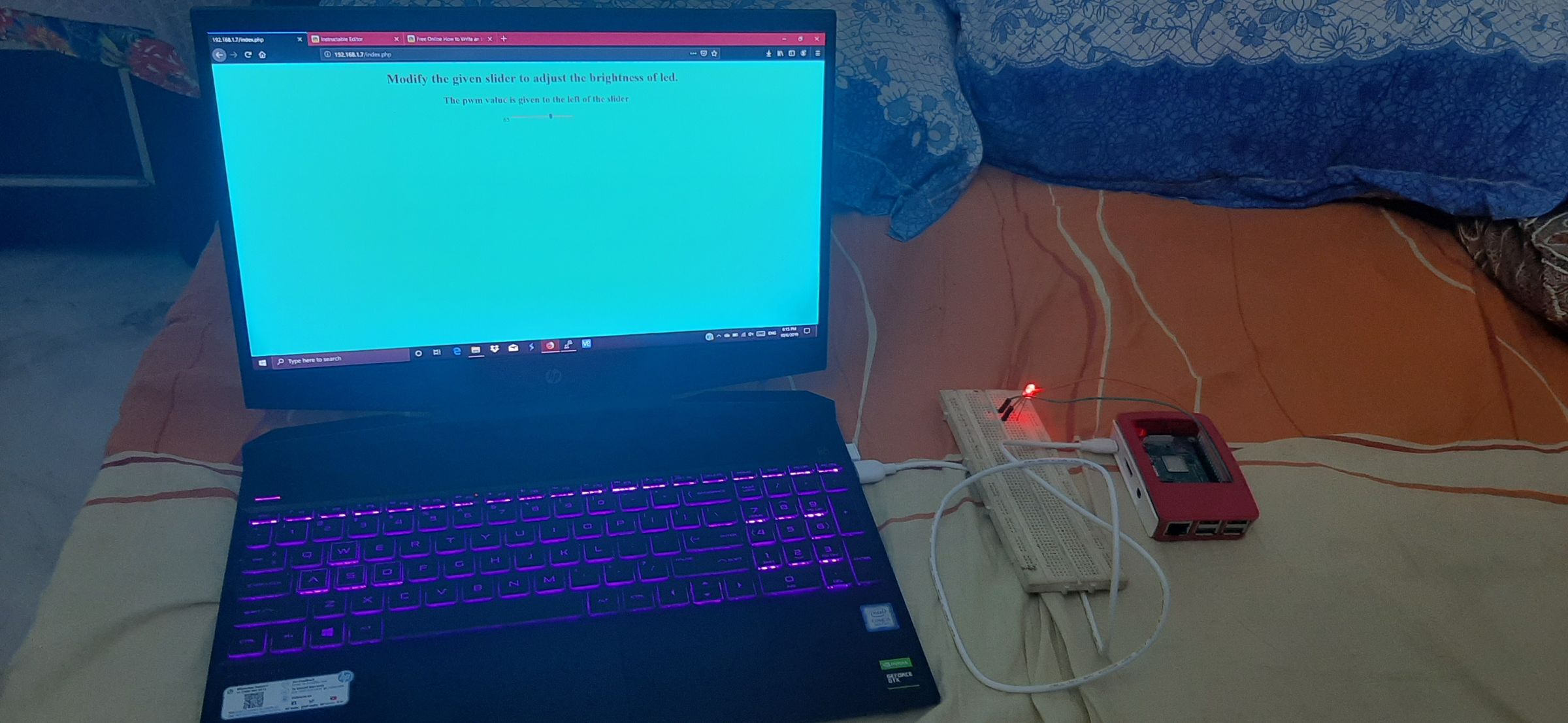Controlling Led's Brightness by Raspberry Pi and Custom Webpage : 5 ...