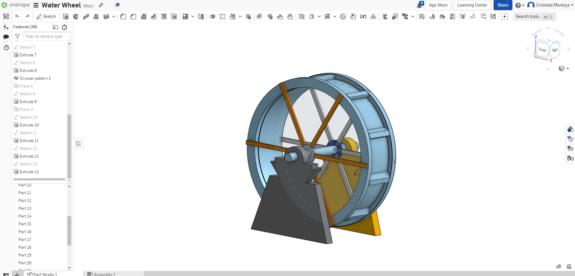 How to Make Water Wheel on Onshape : 15 Steps - Instructables