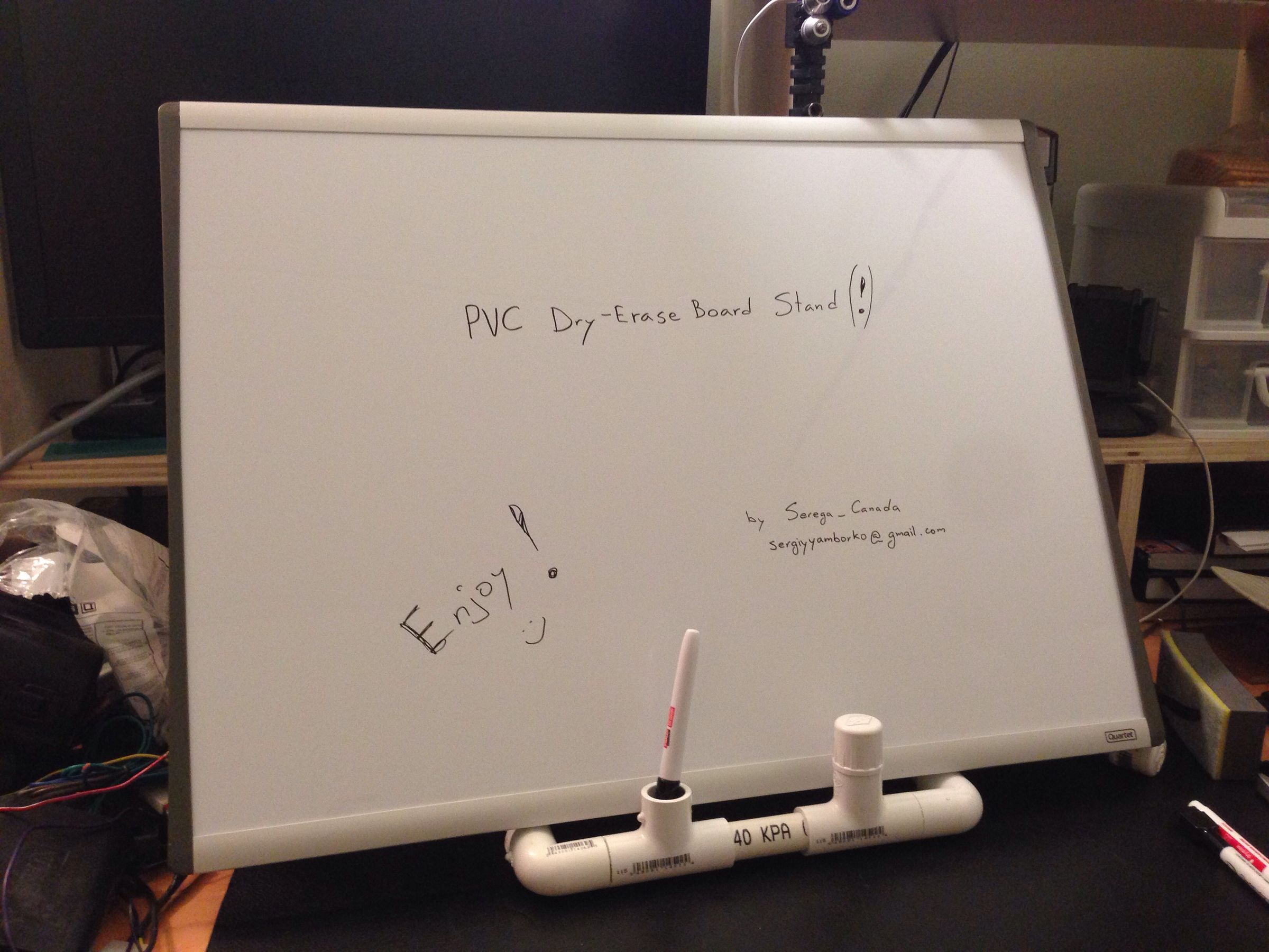 PVC Dry-Erase Board Stand : 4 Steps - Instructables