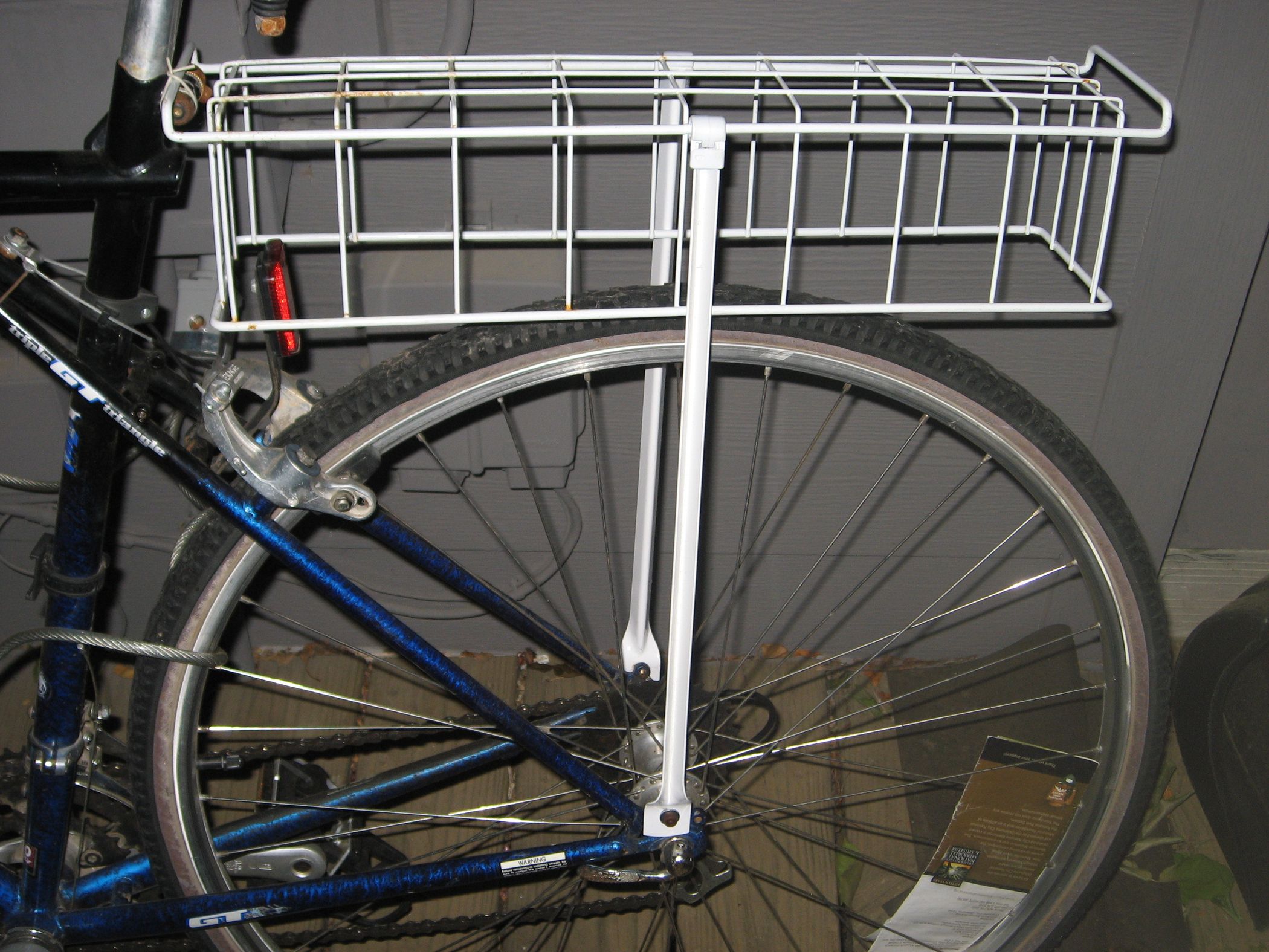Make a Rear Bike Rack From Scavenged Kitchen Materials : 5 Steps ...