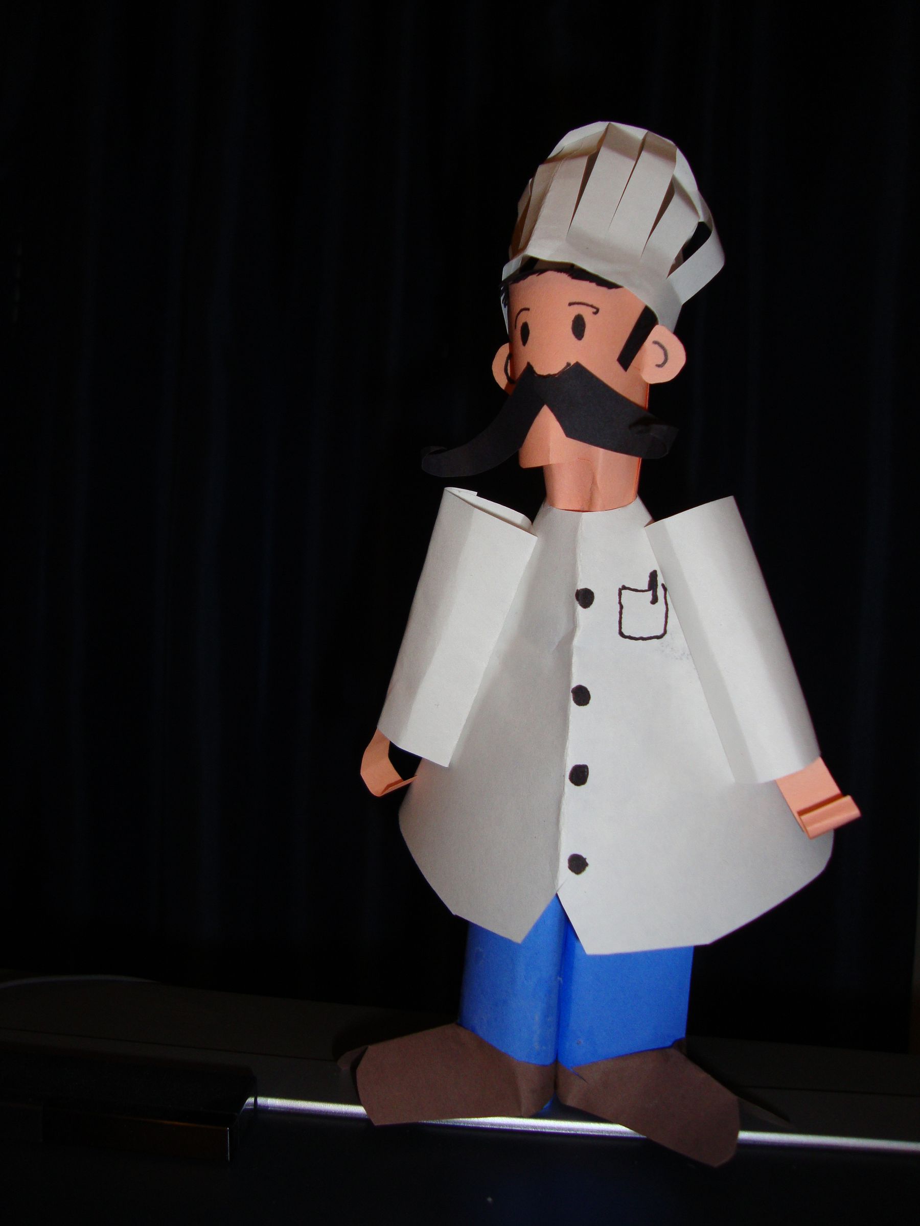 The Muffin Man or Chef Paper Craft (EASY) : 8 Steps (with Pictures ...