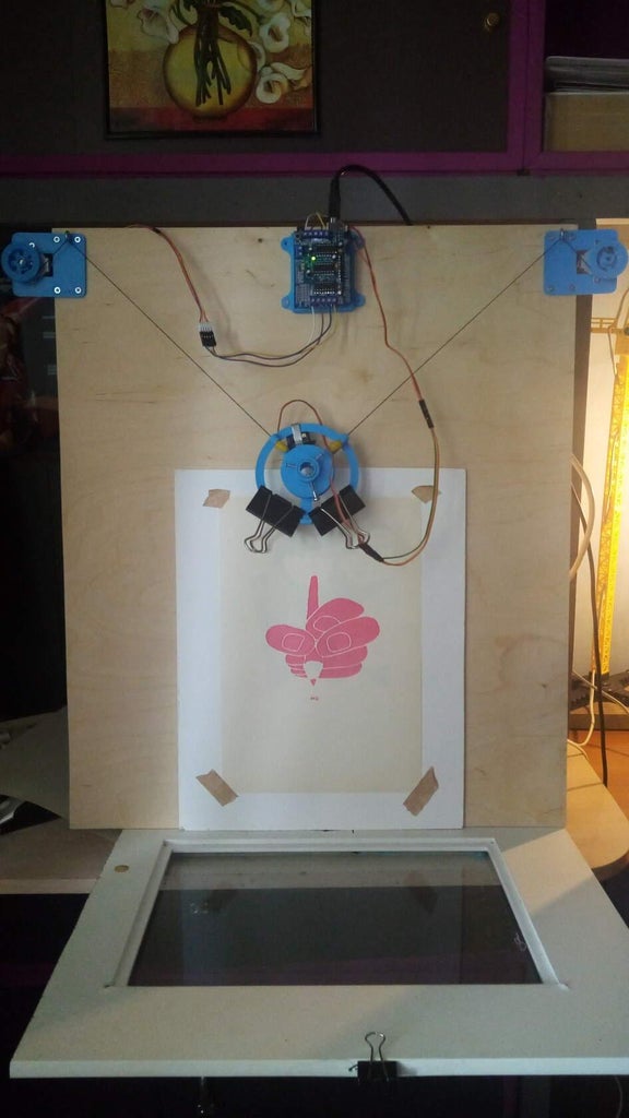Vertical X Y Plotter Drawing Robot Arduino Plotter 6 Steps