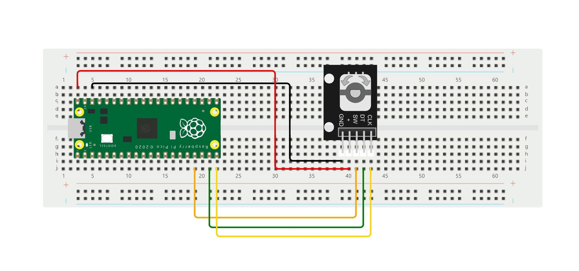 Raspberry Pi Pico And Rotary Encoder 4 Steps Instructables