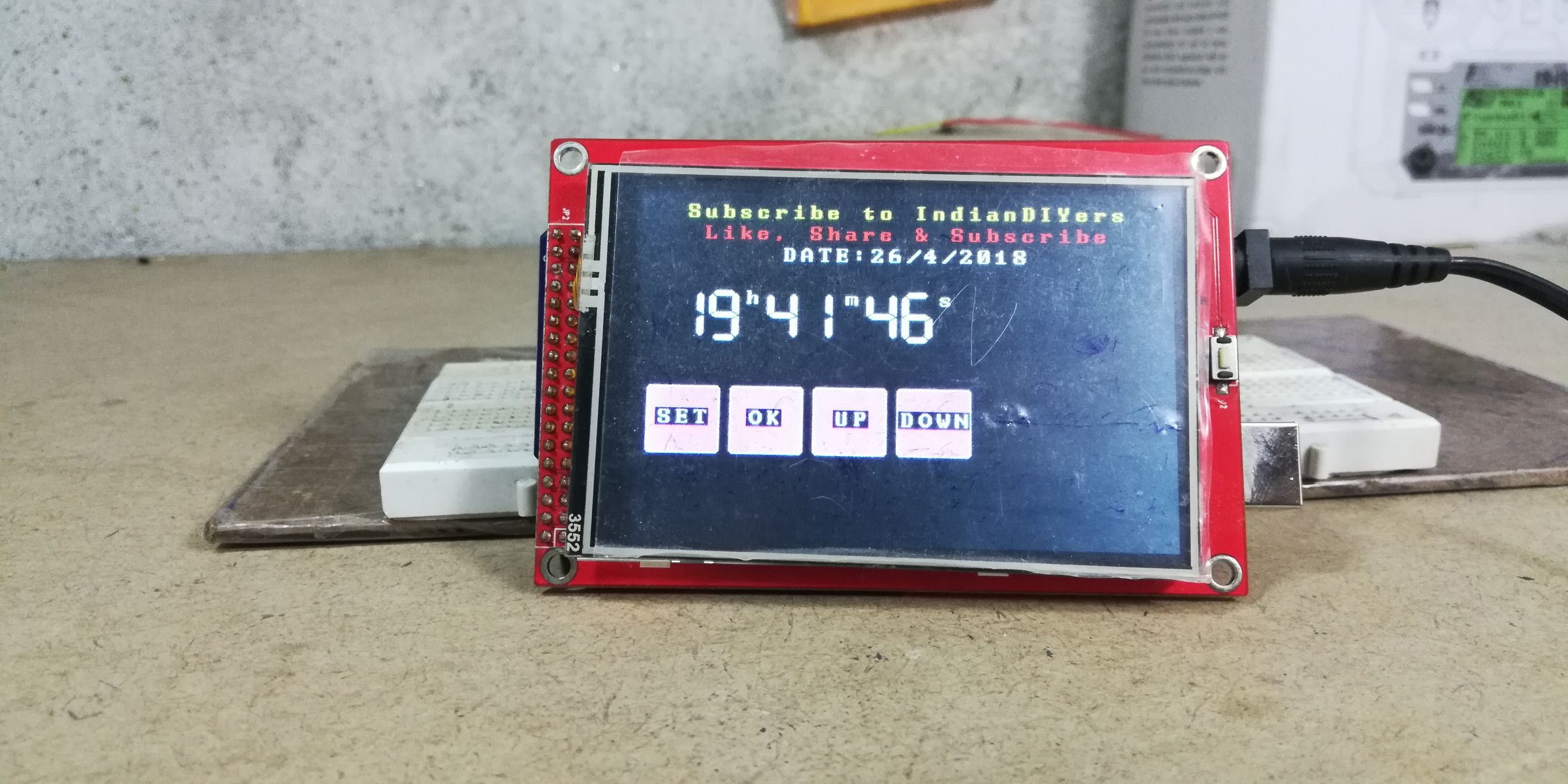 How to Make Realtime Clock Using Arduino and TFT Display|Arduino Mega ...
