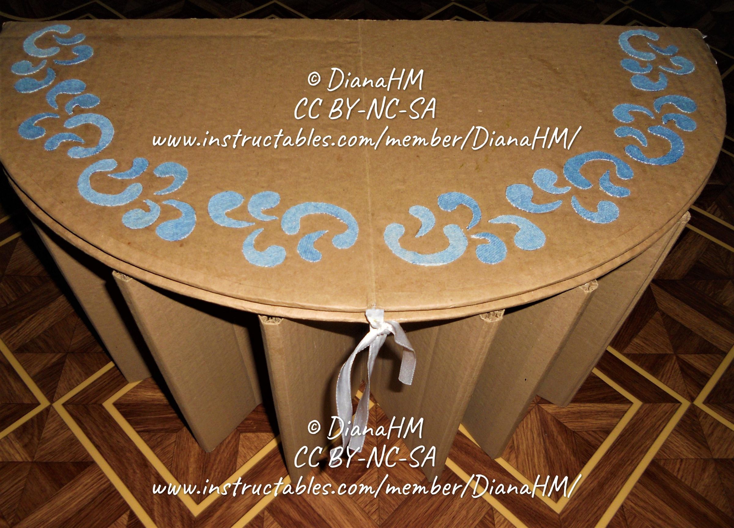 Portable Foldable Cardboard Stool-Table : 10 Steps (with Pictures ...