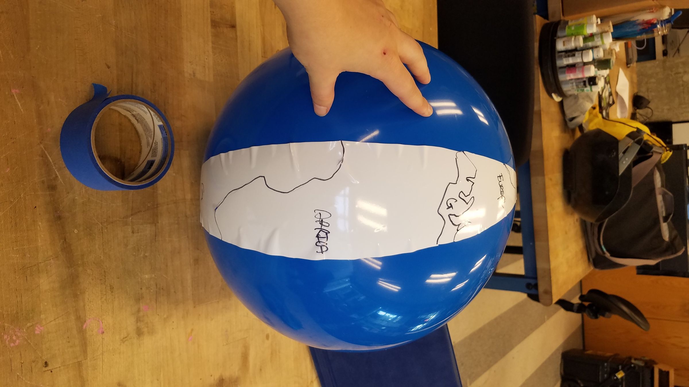 Masking & Painting Globes on Spheres of Any Size. : 10 Steps (with ...