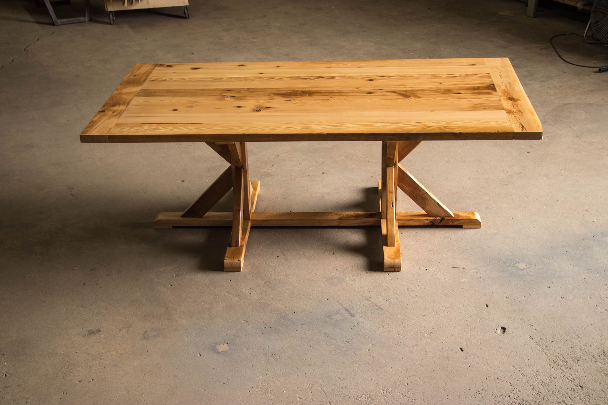 Reclaimed X Style Trestle Table | How to : 8 Steps (with Pictures ...