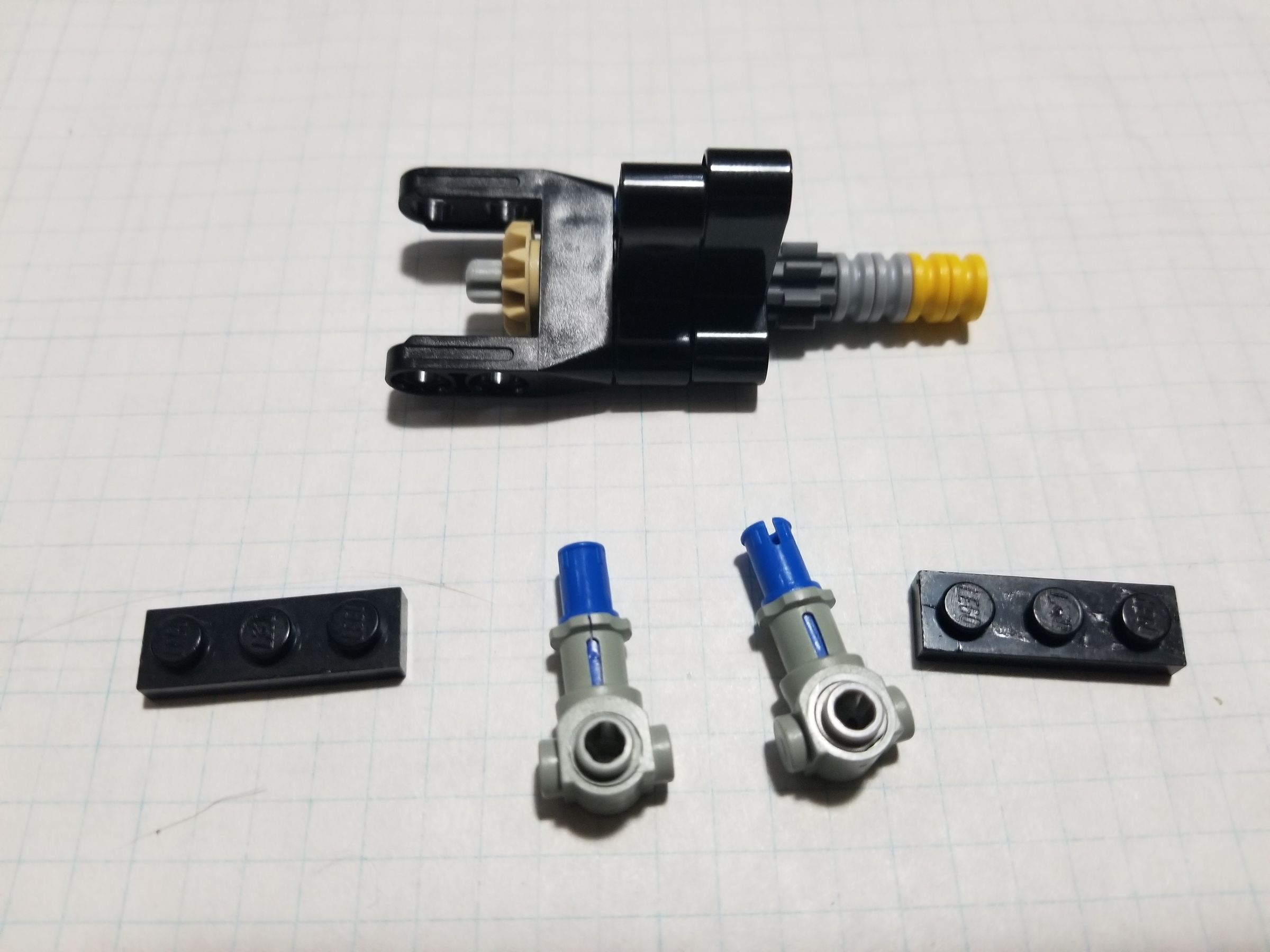 Lego Technic Back to Back Double Actuator Build : 9 Steps (with ...