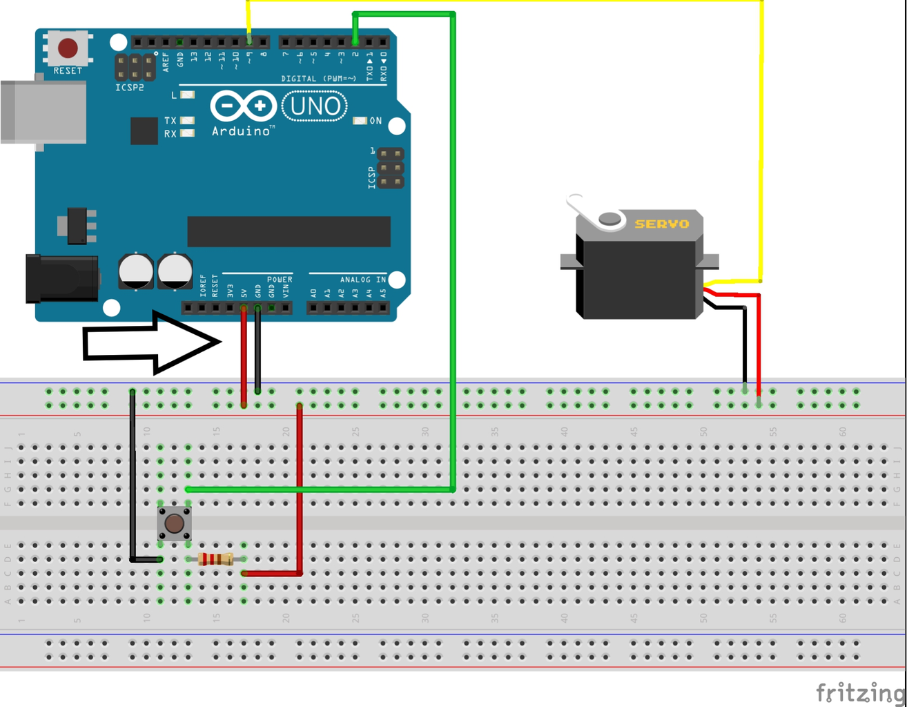 Servo Motor Arduino And Buttondrawer Locker 7 Steps Instructables