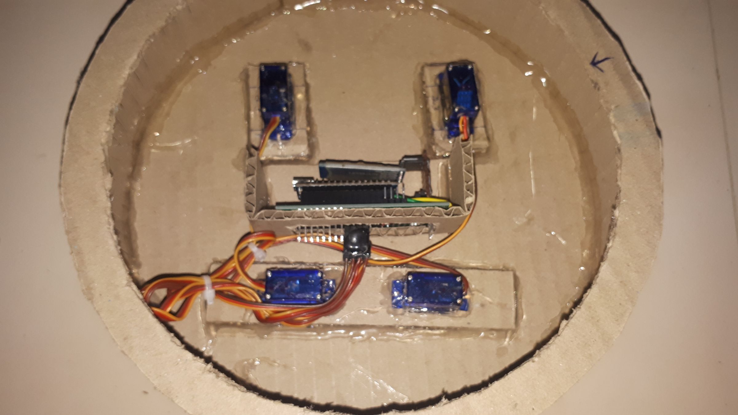 Cardboard Animatronic Smiley With BT App : 22 Steps (with Pictures ...