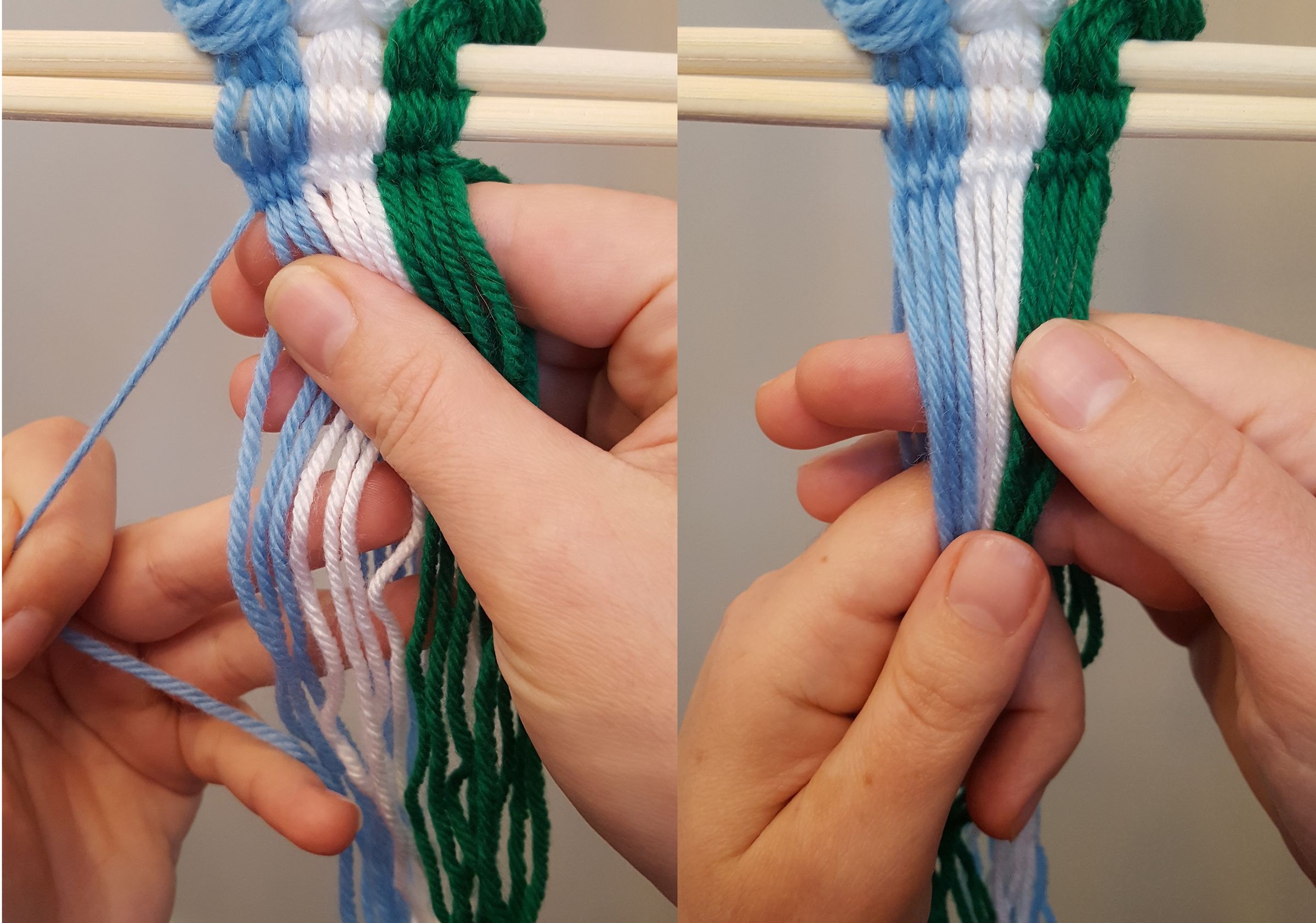 Colour Switching: Fingerweaving Vertical Stripes : 13 Steps (with ...
