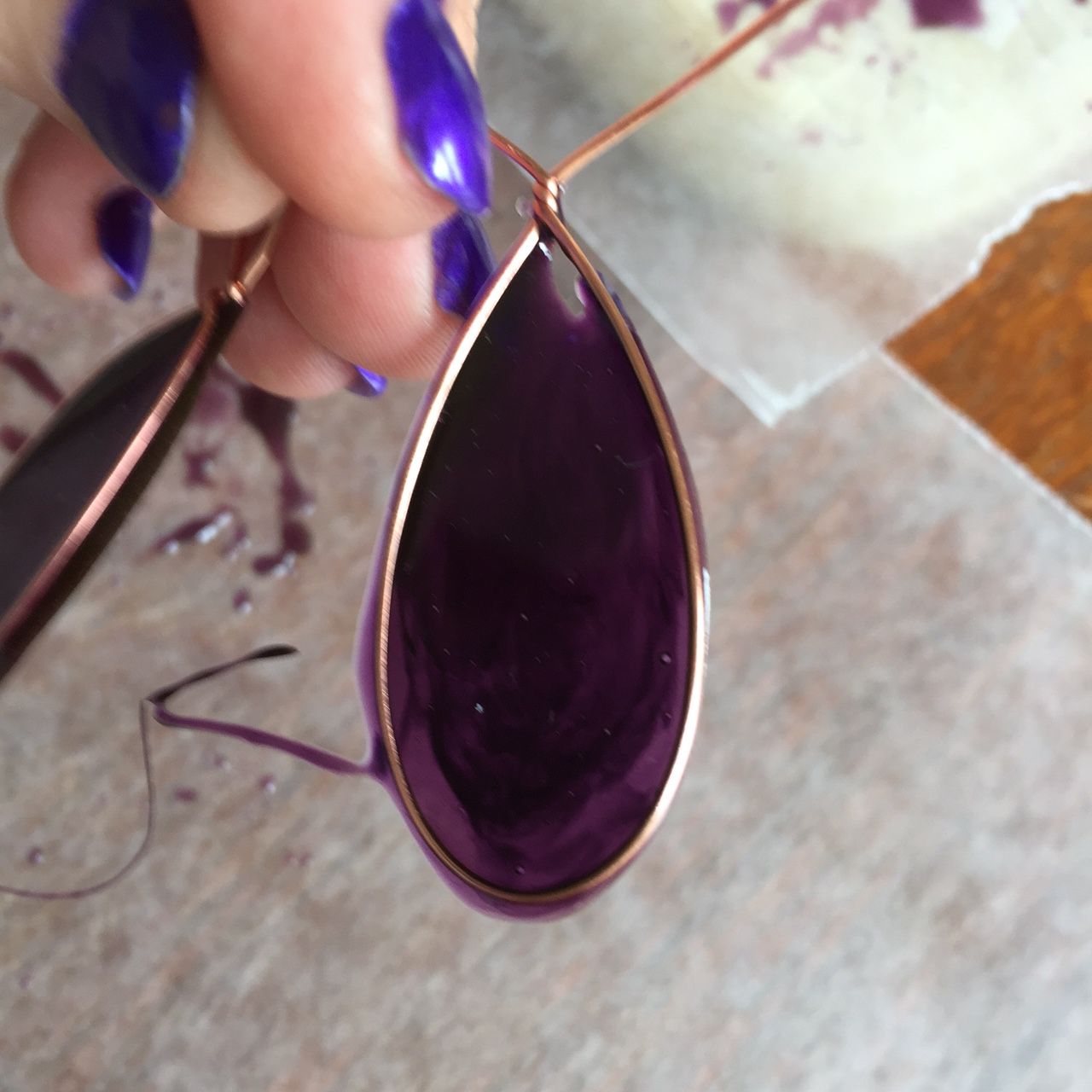 Purple Resin Wire Earrings : 12 Steps (with Pictures) - Instructables
