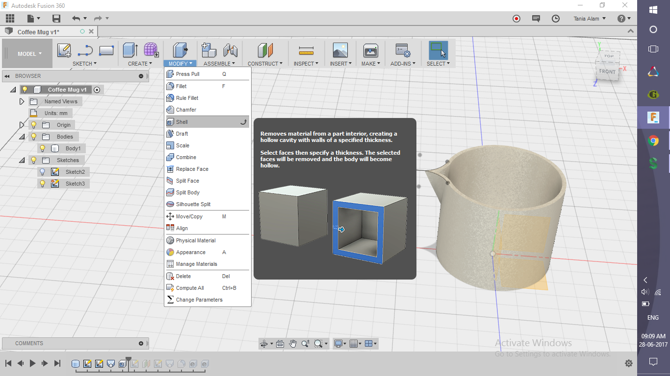 Creating a Coffee Mug Using Fusion 360: One of the Simplest Things to ...
