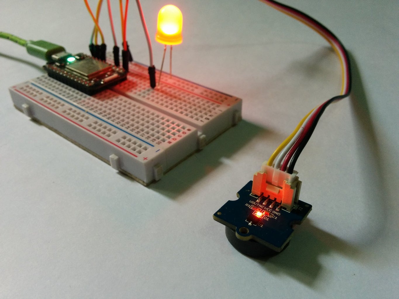 Grove Sensors With A Particle Core Halls Sensor 4 Steps With