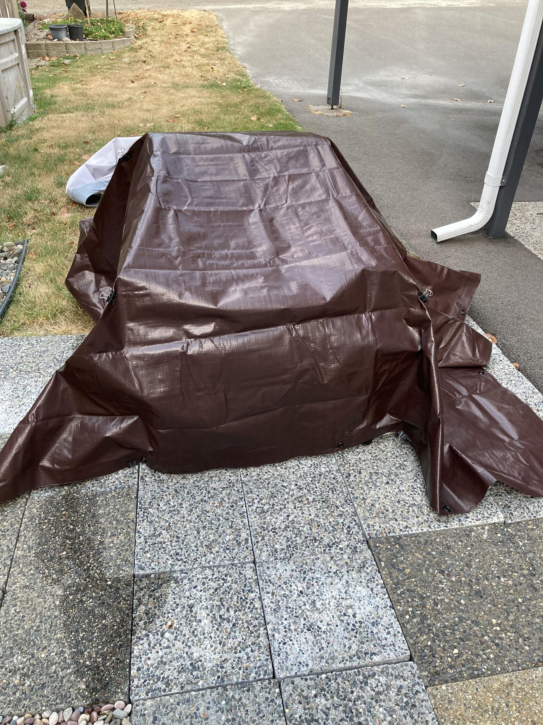 Tarp Outdoor Patio Furniture Cover- With Fused Tarp Seams by Melting ...