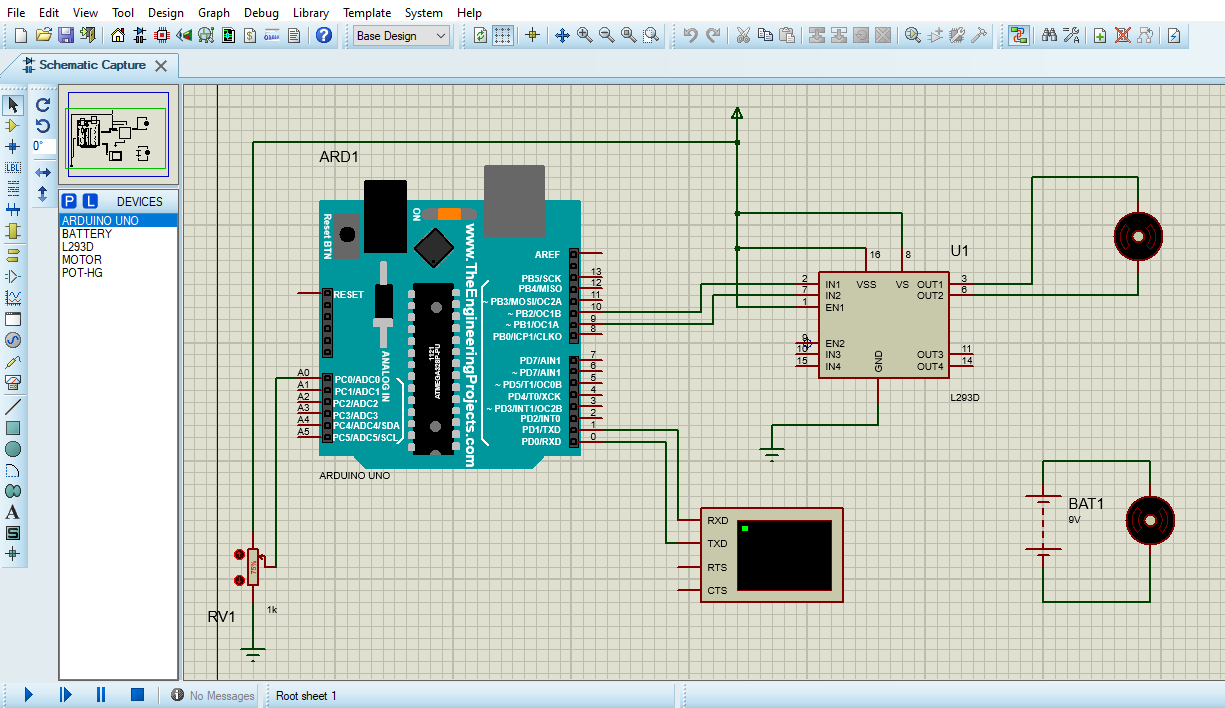 Project on Proteus for Controlling DC Motor With Potentiometer ...