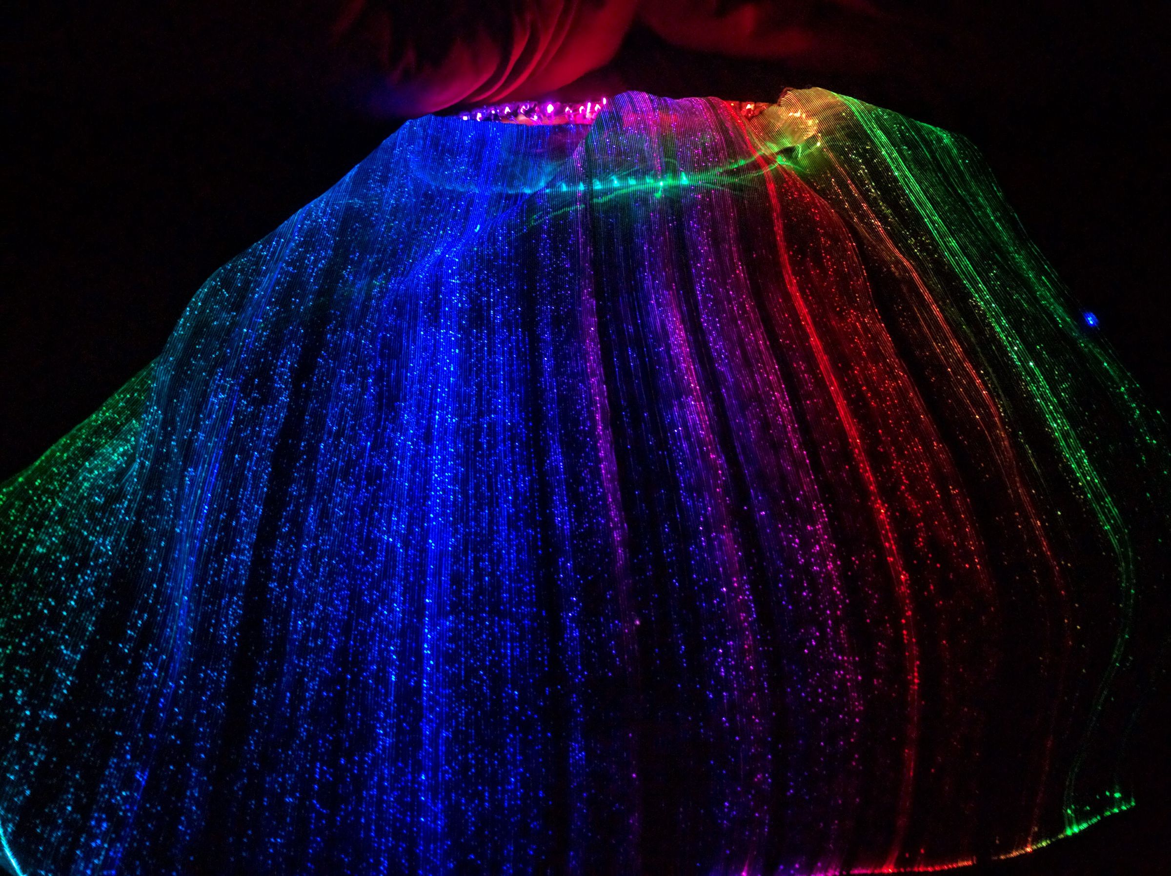 Living Rainbow- an Arduino Controlled Fiber Optic Cape : 10 Steps (with ...