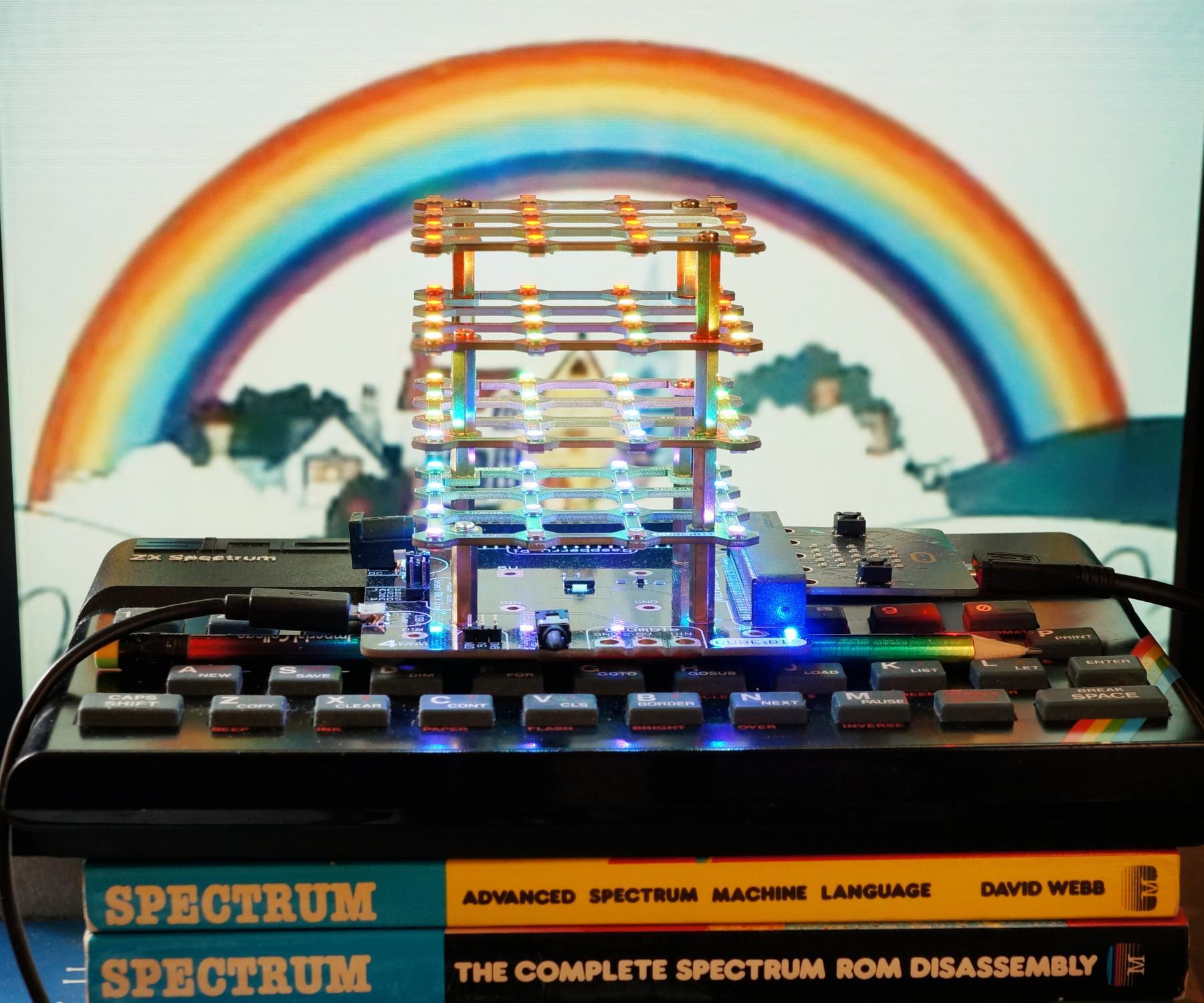 Rainbows In Makecode On A 4tronix Cube Bit Rgb Led Cube 5 Steps Instructables