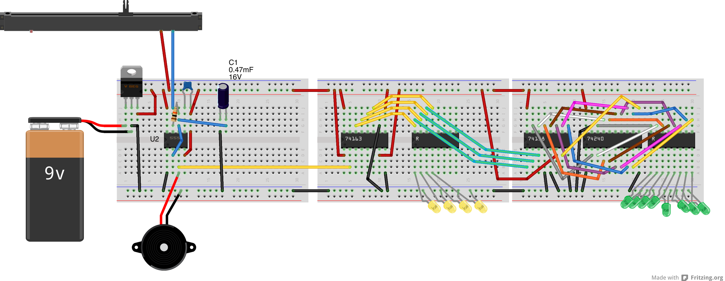 Running LEDs With 555, 74163, 74138 and 74240 : 4 Steps - Instructables