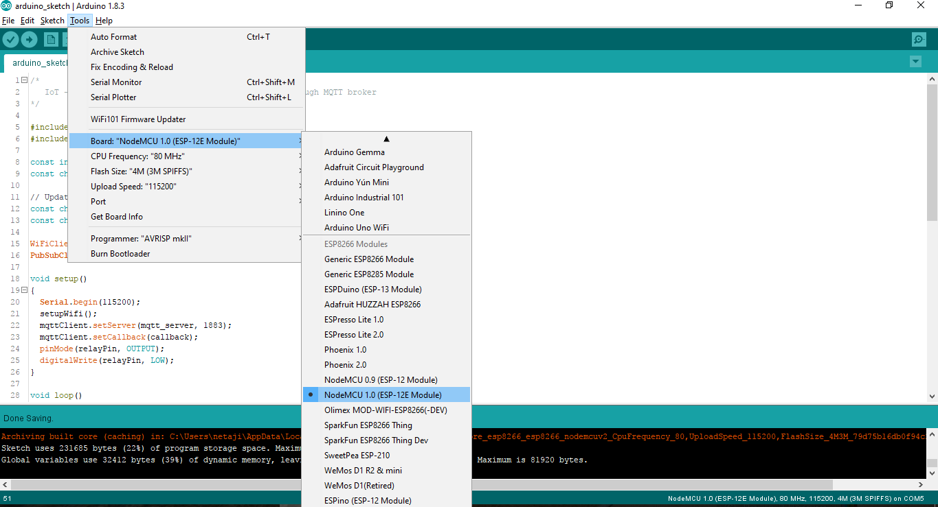 IoT Set-up to Operate/control 220-240 Volt AC Bulb/Device; NodeMCU ...