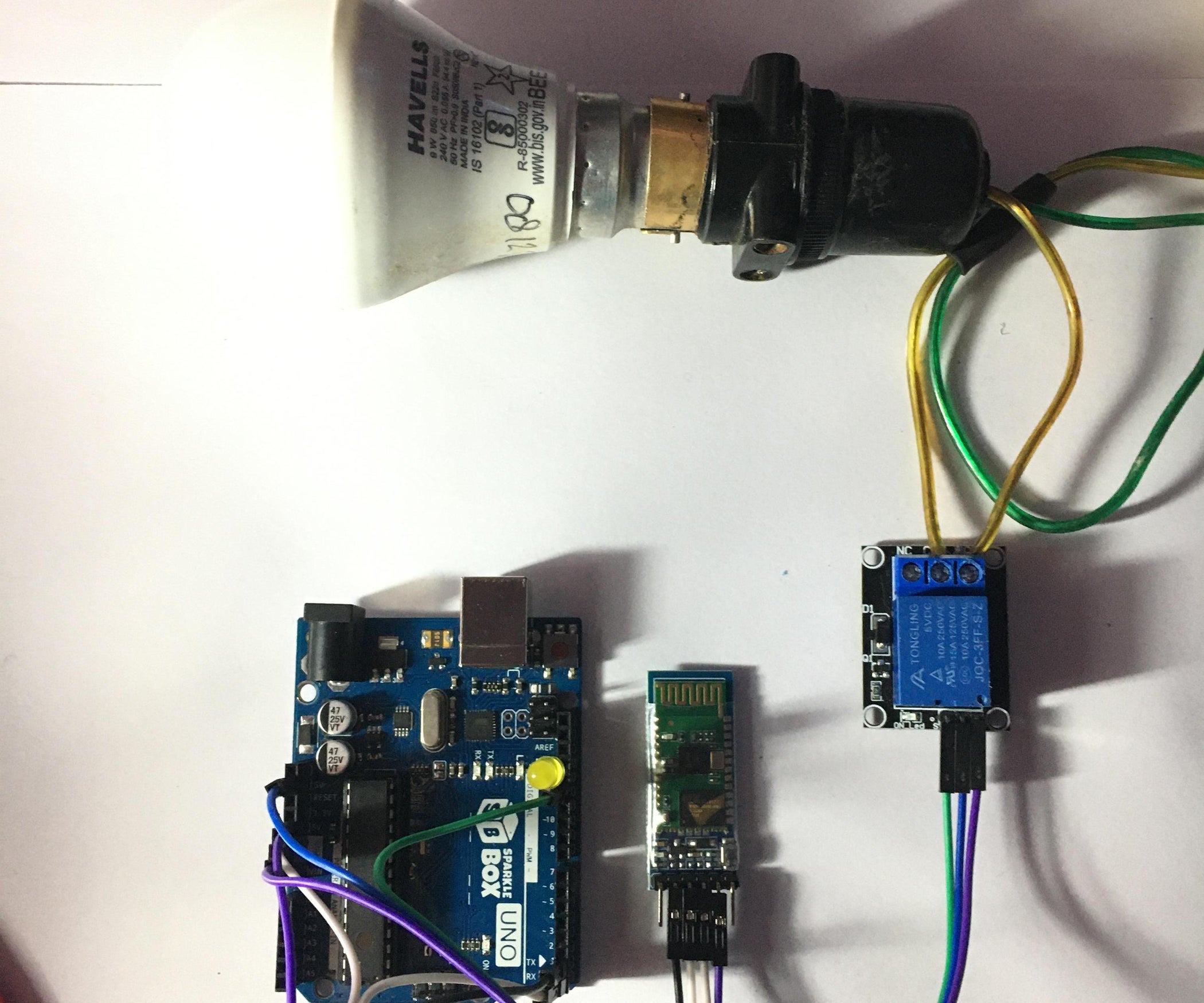 Diy Bluetooth Controlled Lights Home Automation Using Arduino Uno 4 Steps Instructables 7869