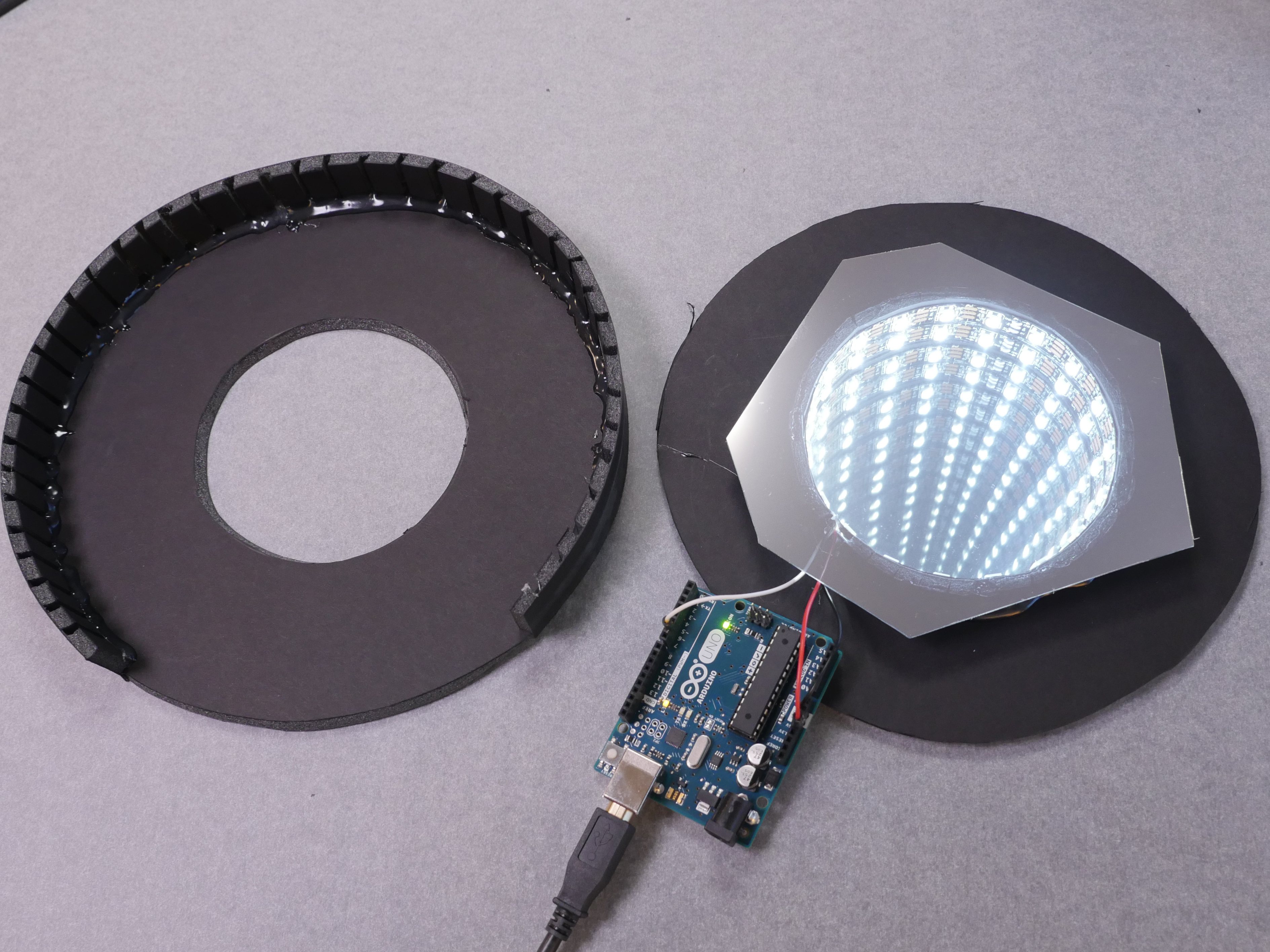 Easy Infinity Mirror With Arduino Gemma & NeoPixels : 8 Steps (with ...
