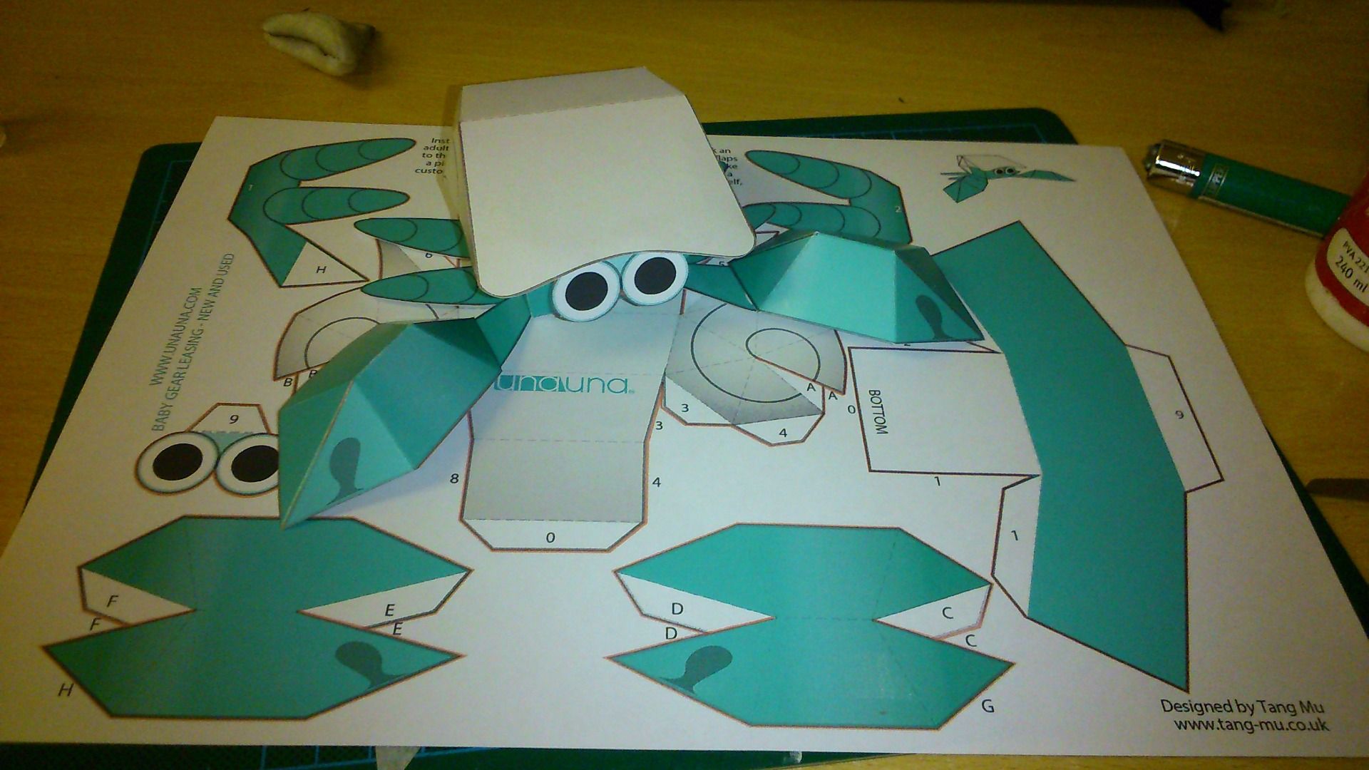 UnaUna Hermit Crab Paper Toy : 10 Steps - Instructables