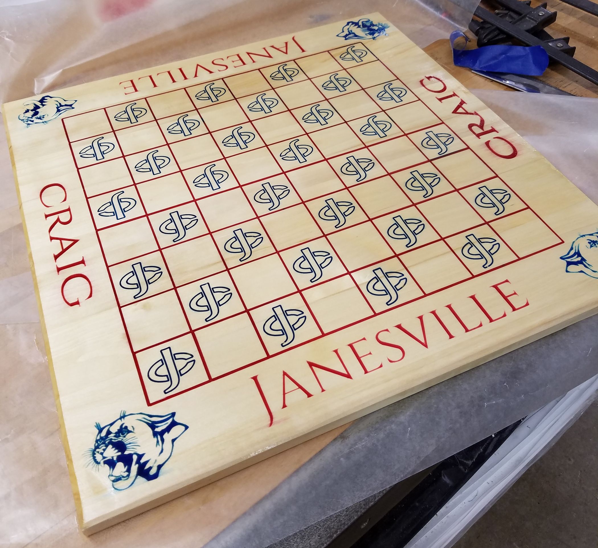 Wooden Checkers Board : 8 Steps (with Pictures) - Instructables