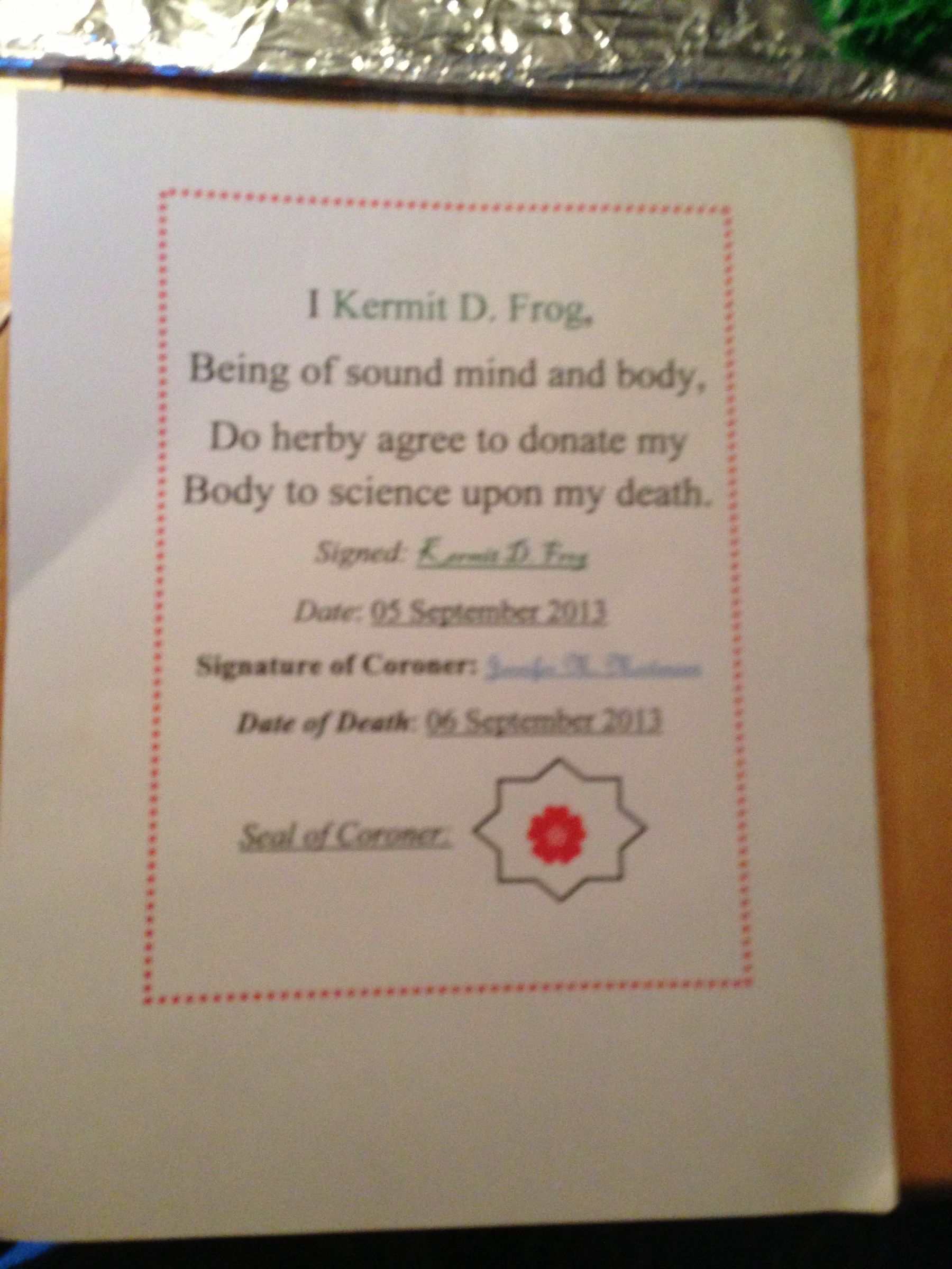 Kermit D. Frog Dissection Birthday Cake : 5 Steps (with Pictures ...