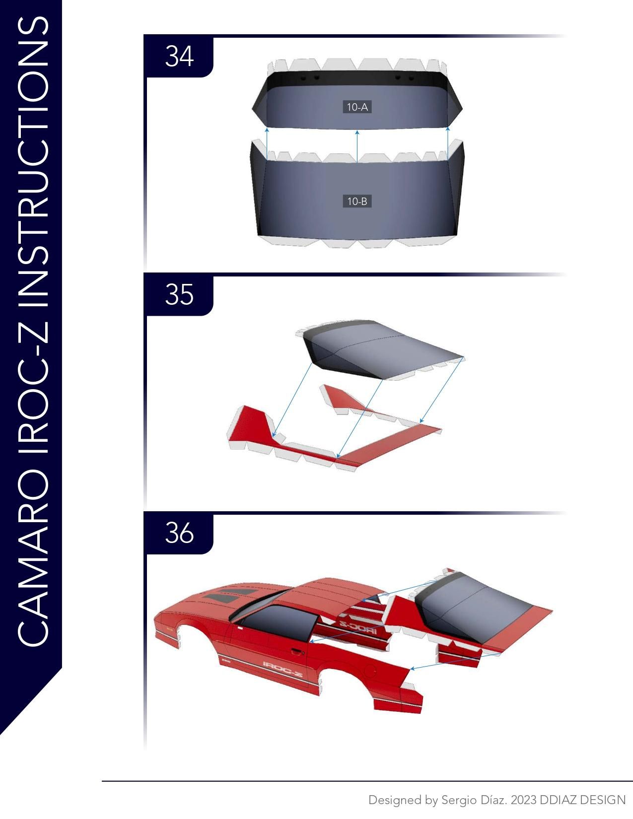 Camaro Z28 IROC-Z DIY Paper-Craft - Instructables