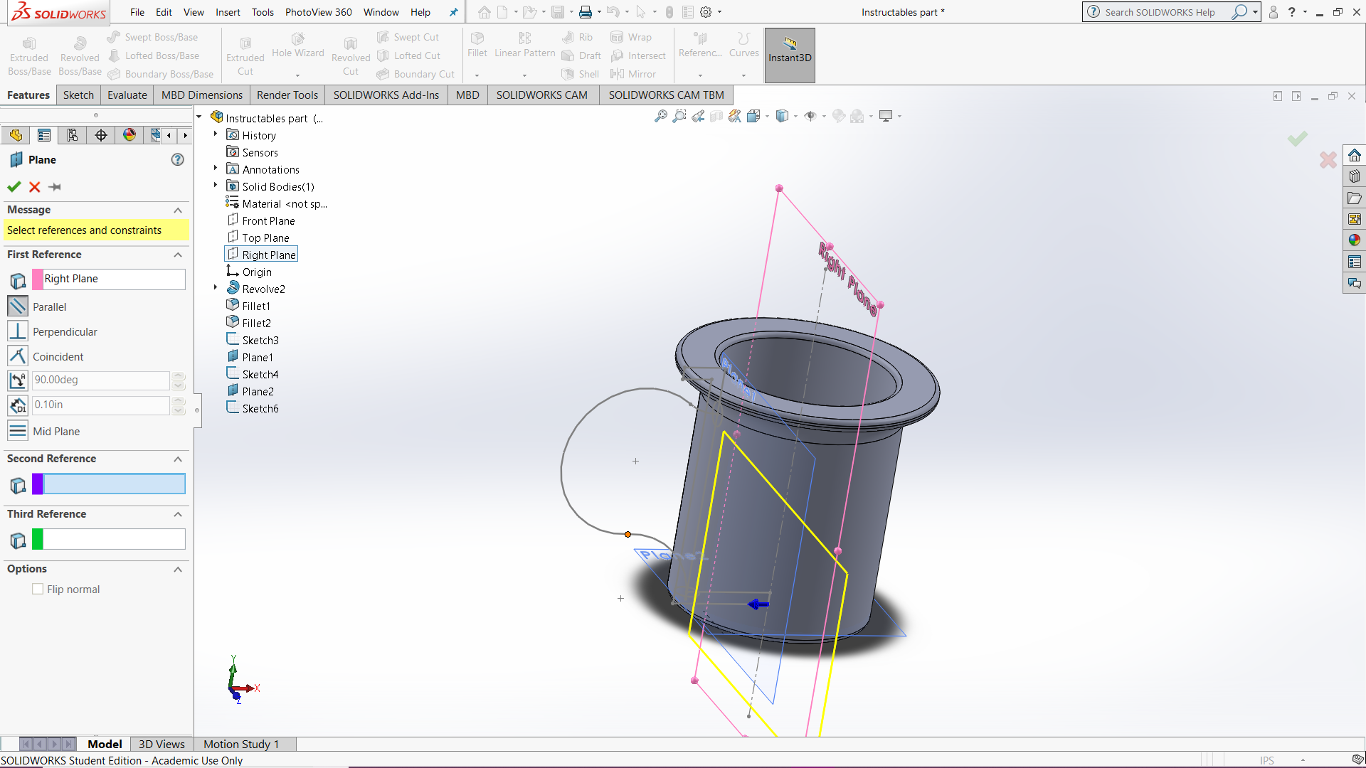 Differentiating Between the Sweep and Loft Commands on Solidworks 2020 ...