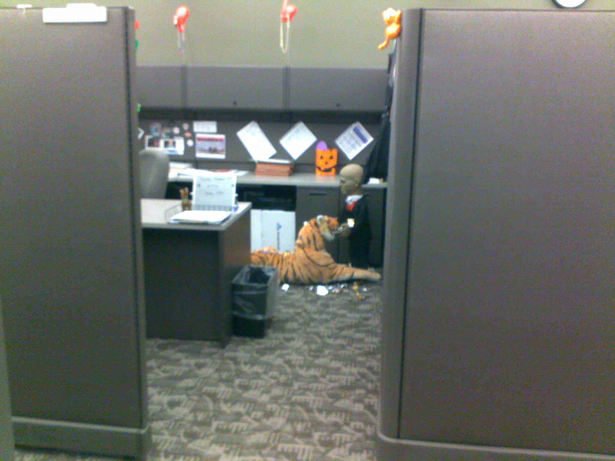 'Cubicle Tiger' Conspires With 'Creepy Guy' - Instructables