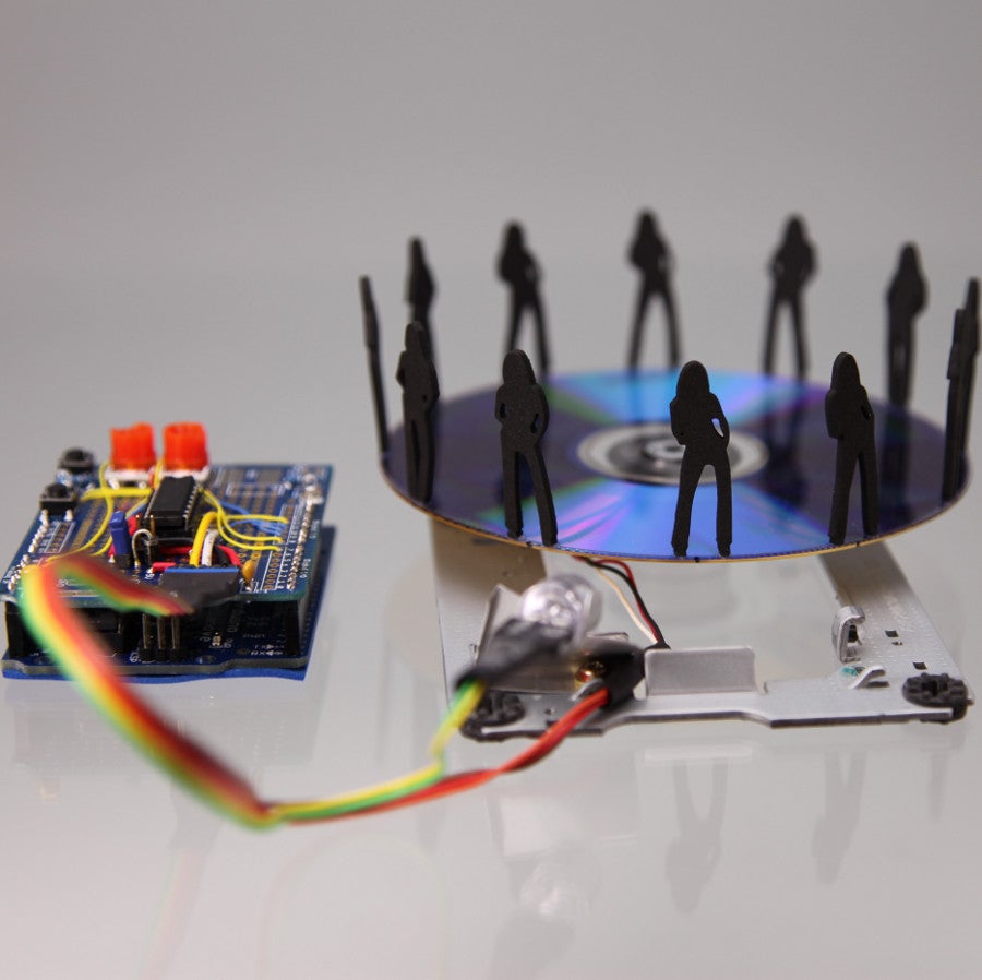 Stroboscope (zoetrope) Using Arduino and a Broken Xbox 360 DVD Drive : 5 Steps (with Pictures ...