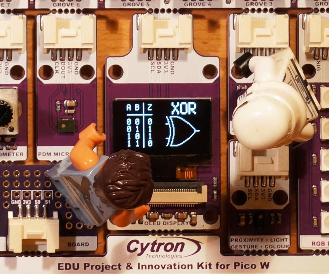 Logic Gate Analyser With Cytron EDU PICO or Adafruit CLUE Demonstrated With MH-EDU-Electronics ...