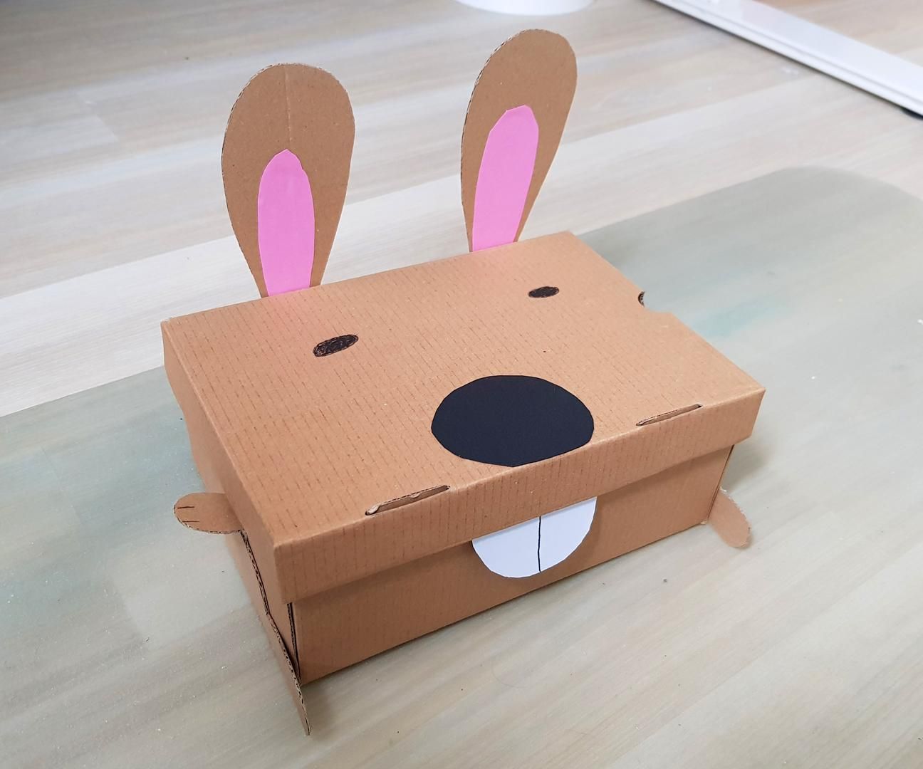 Shoebox Easter Bunny (breakfast / Gift Package) : 5 Steps (with ...