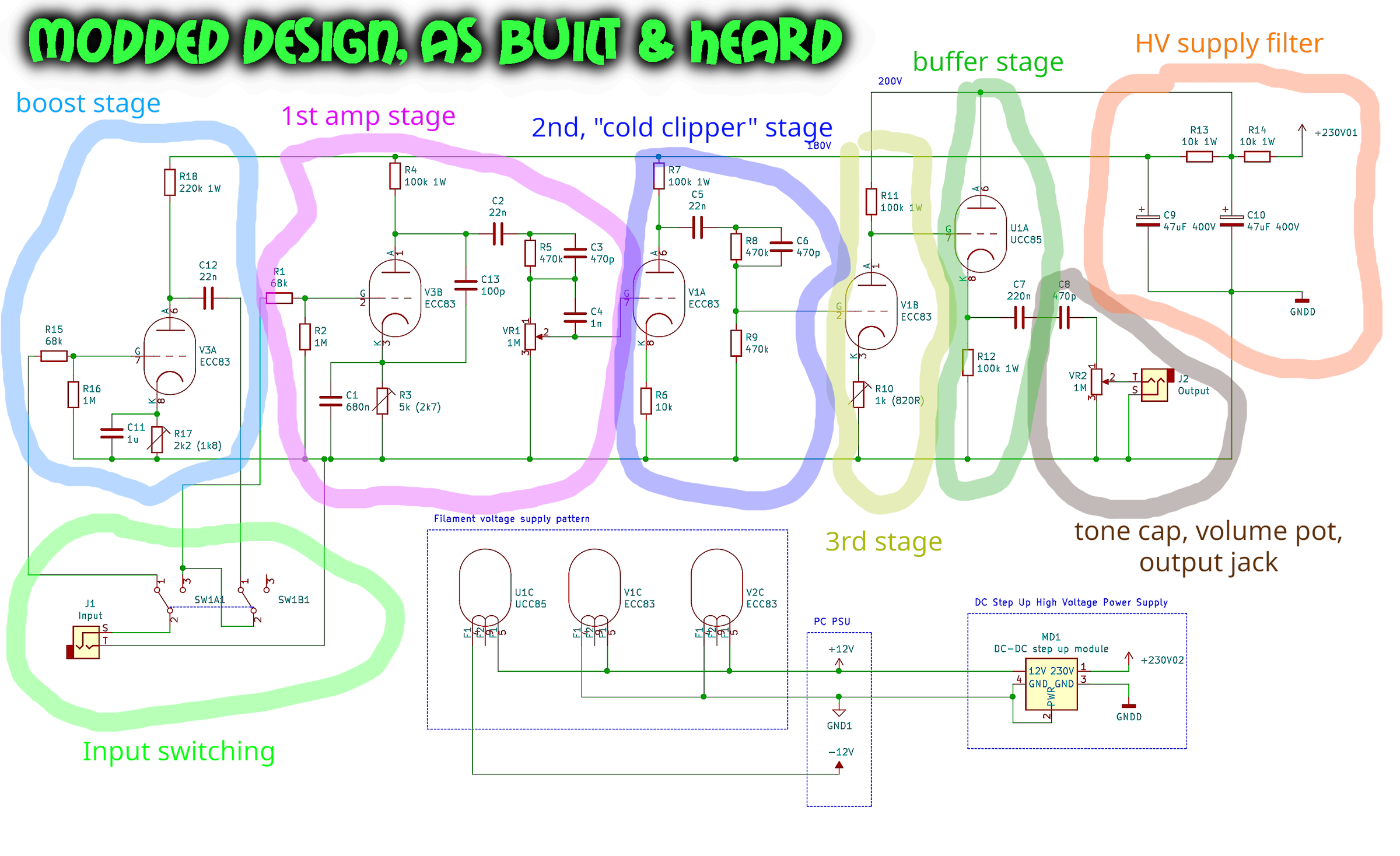 Guitar Tube Pre-Amp From Broken Audio Gear (JCM800 Circuit) : 11 Steps ...