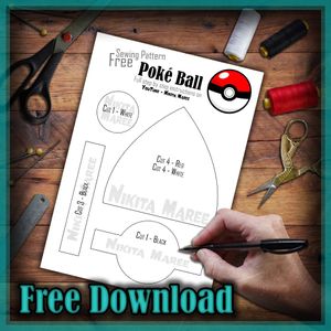 DIY Plushie Poké Ball (with Free Sewing Pattern) : 35 Steps (with ...