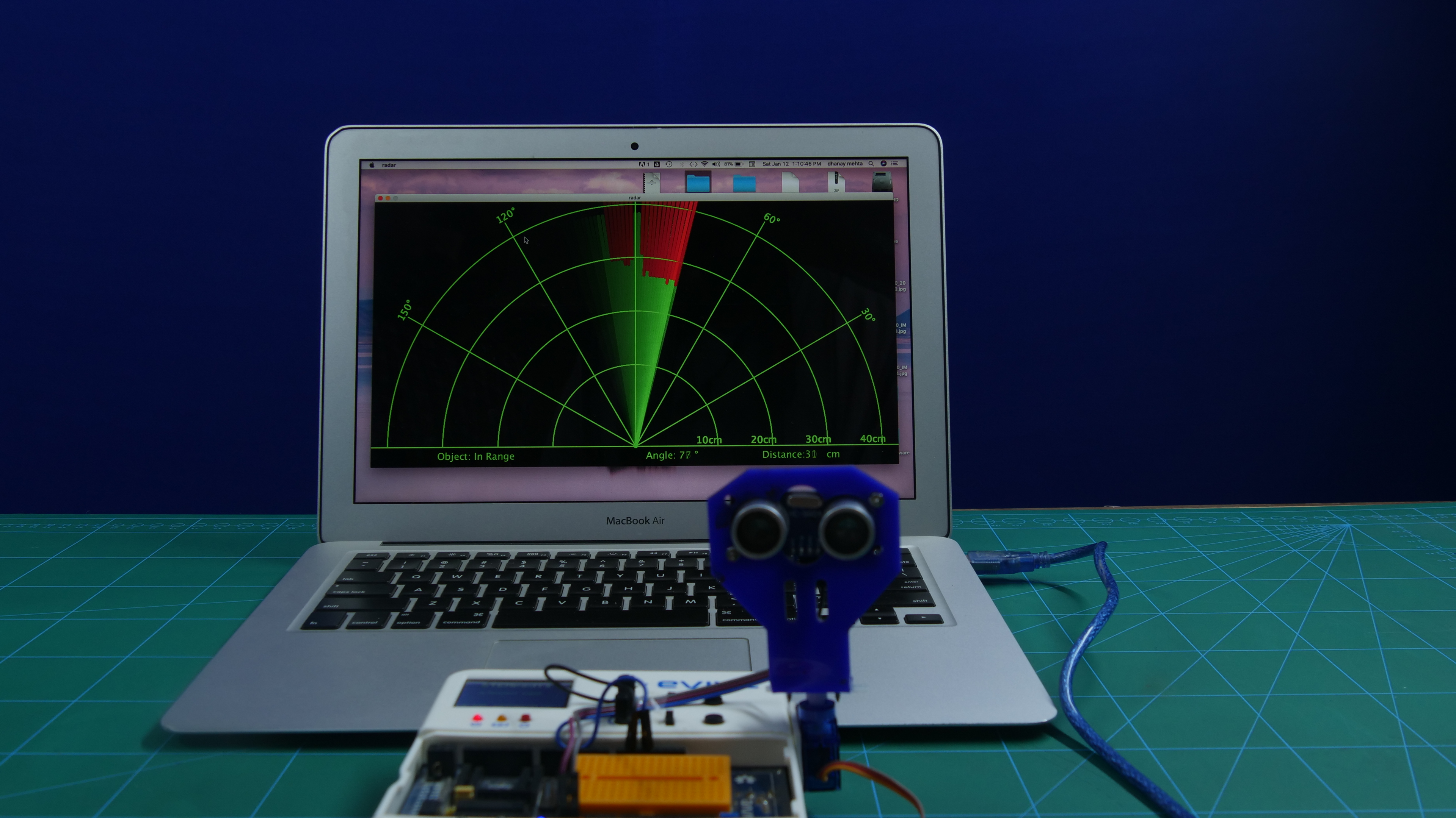Make a Radar Using Ultrasonic Sensor Using Arduino : 7 Steps ...