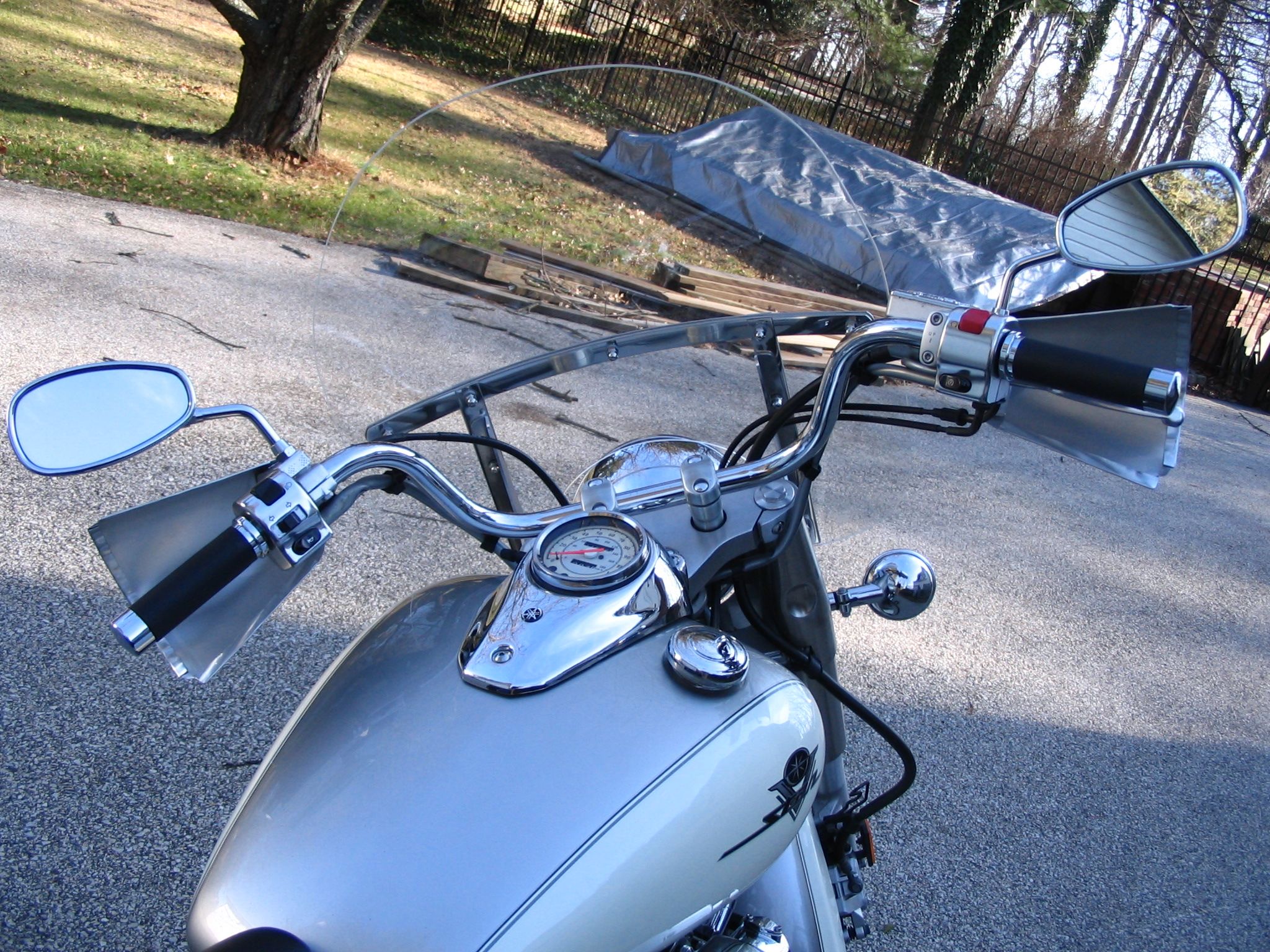 Homemade Motorcycle Hand Wind Deflectors (V Star 650) : 8 Steps ...