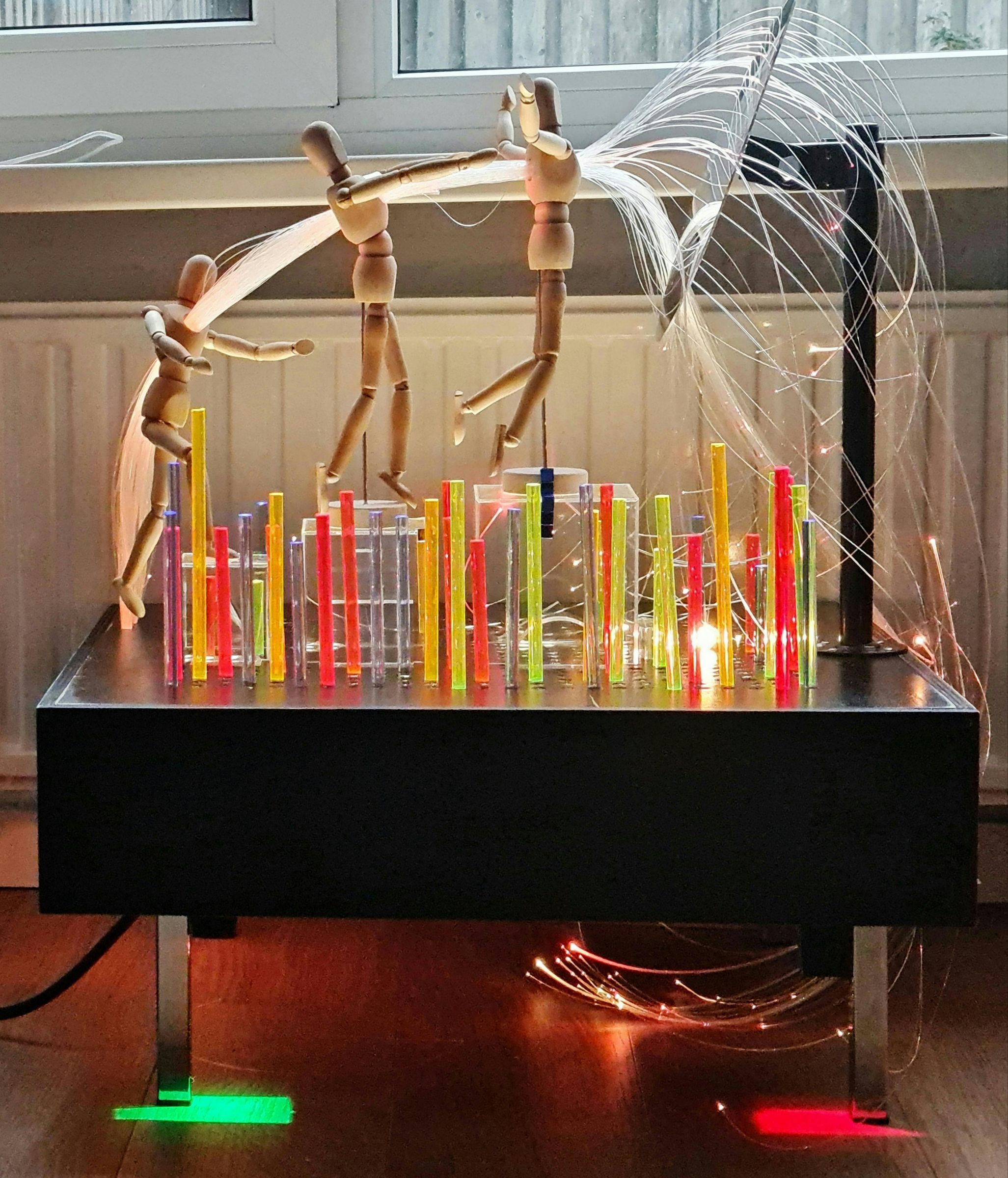 Fiber Optics, Acrylic Rods and Led Panel in the Visual Art Project ...