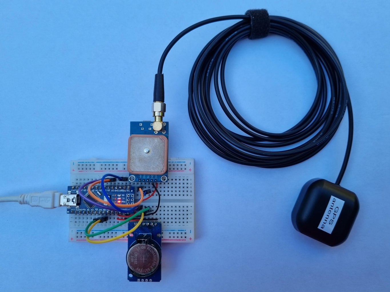 0 1 Sec Accurate Rtc Gps Wall Clock Arduino 96x8 Led Matrix 13 Steps With Pictures