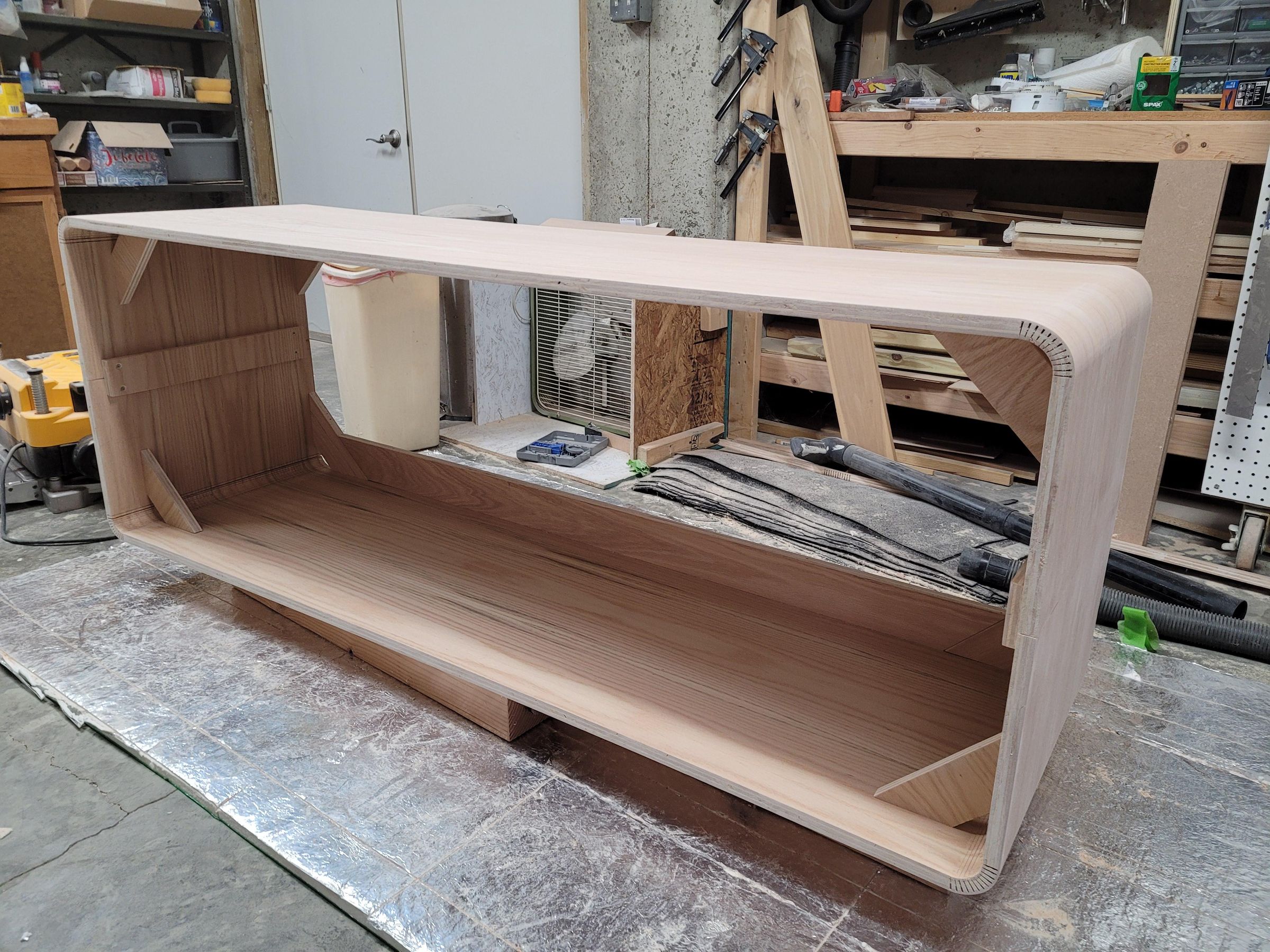 Bent Wood Floating Cabinet (One Board Contest) : 13 Steps (with ...