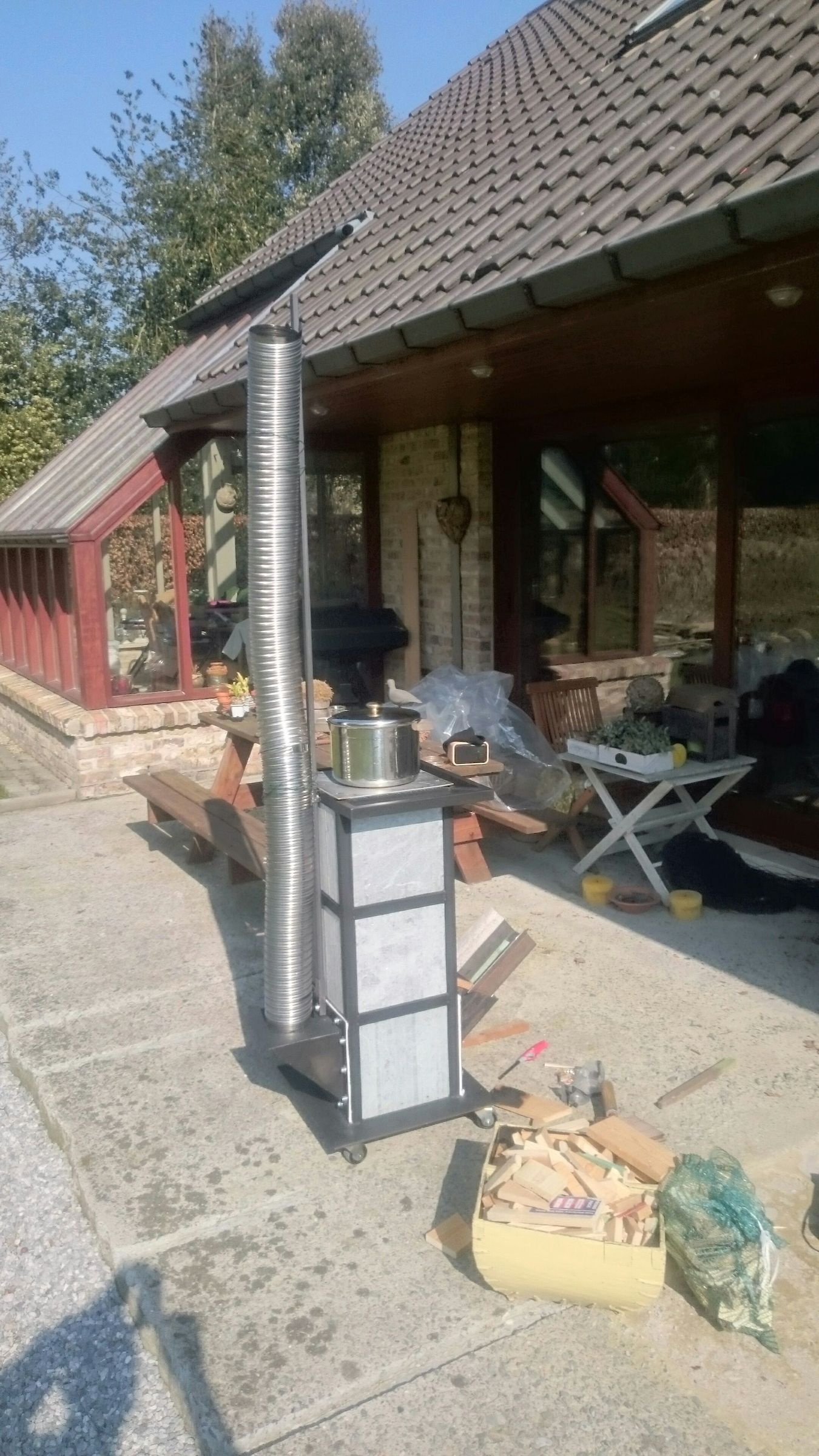 Rocket Stove Mass Heater With Soap Stone Tiles : 14 Steps (with ...