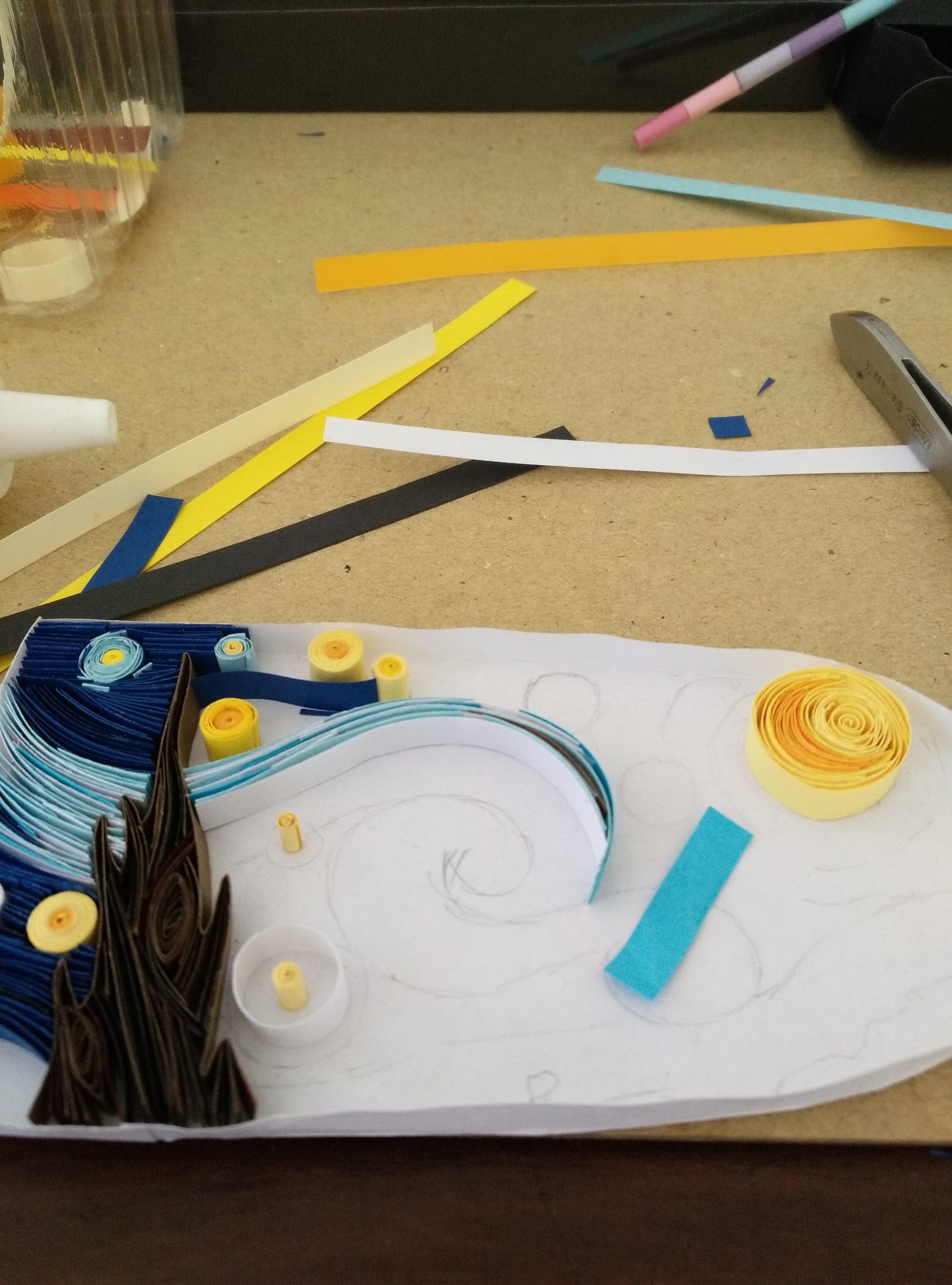 Tutorial the Starry Night Paper Quilling : 7 Steps (with Pictures ...