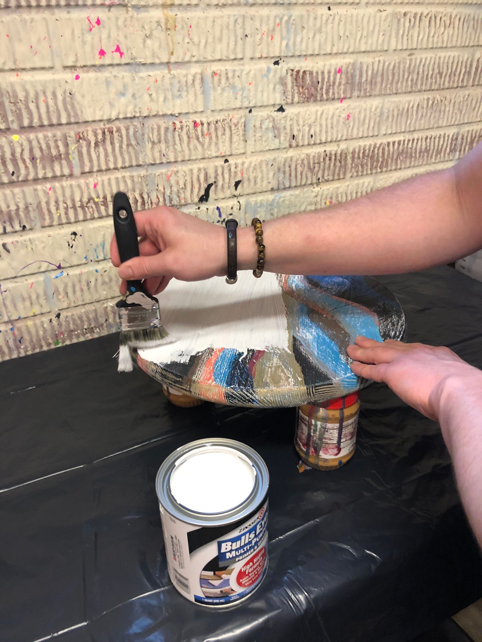 Acrylic Pour Painted Side Table : 5 Steps (with Pictures) - Instructables