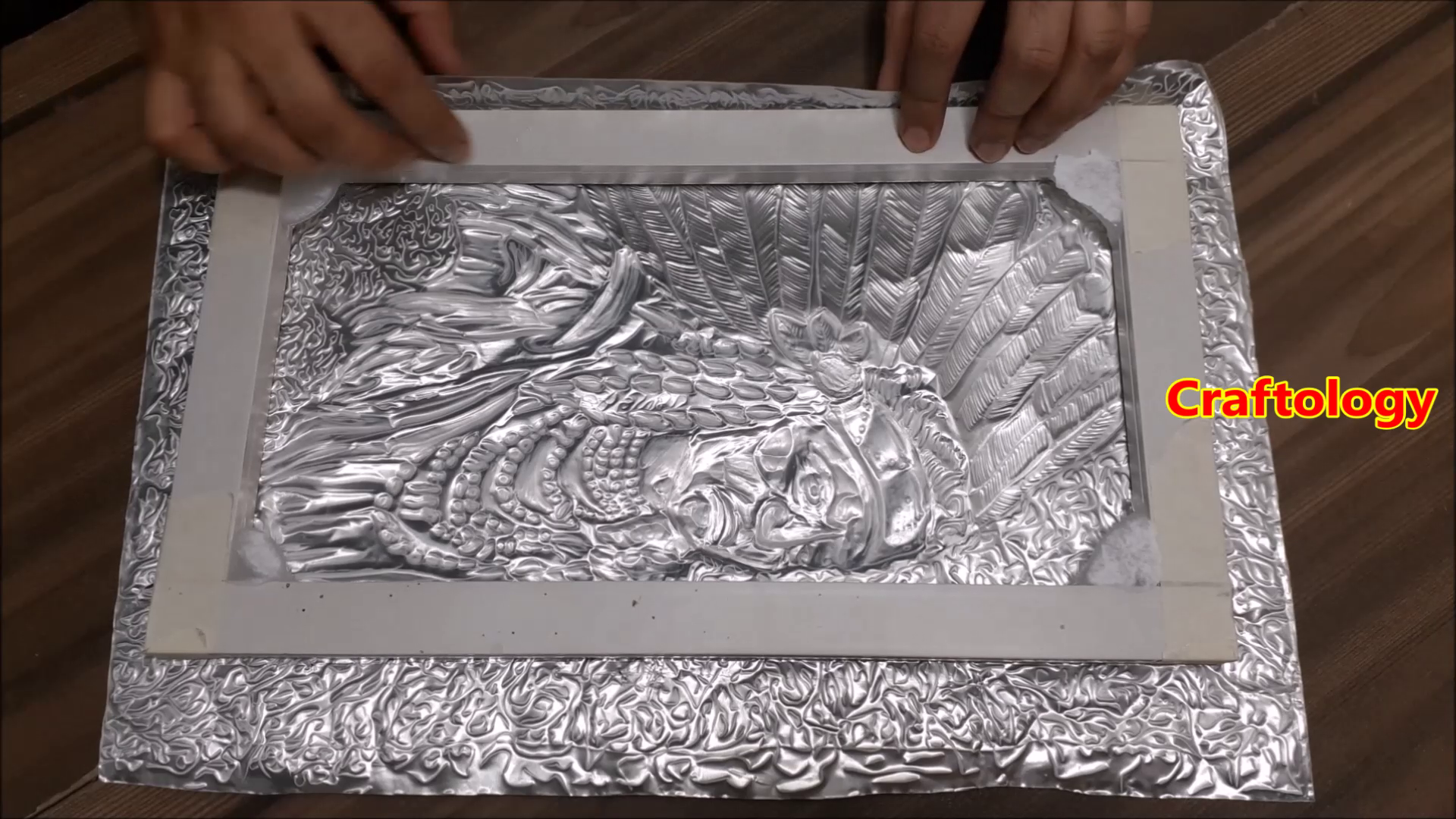 How to Make Red Indian Embossed Painting / Metal Art : 4 Steps (with ...